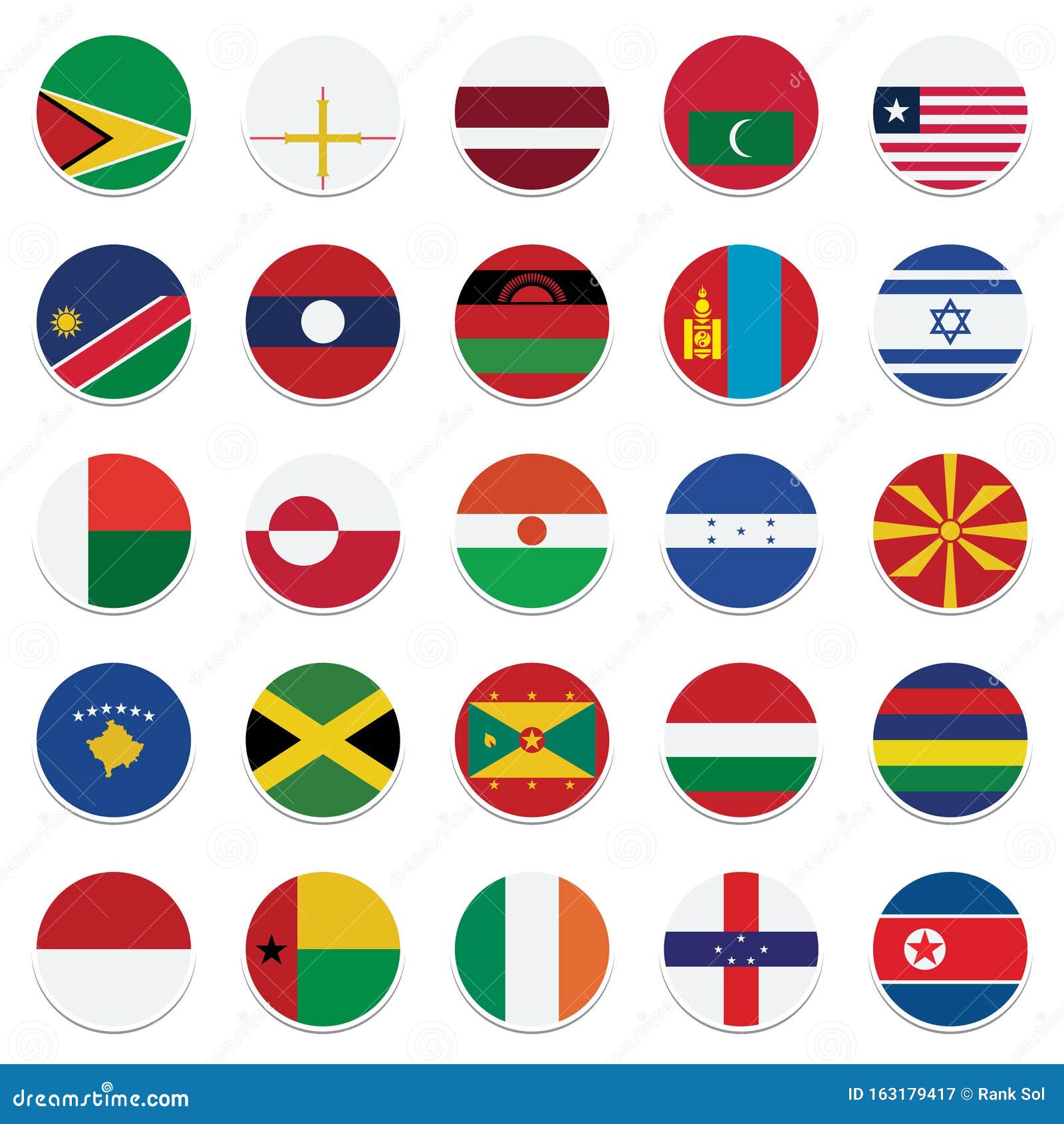 World Flag Isolated Vector Illustration Set Every Single Flag You Can ...