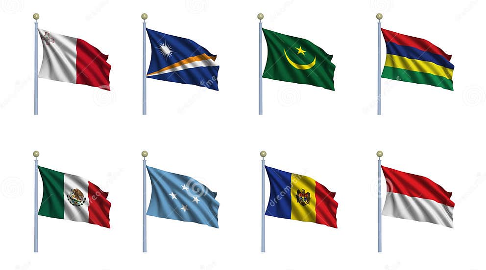 World Flag Set 15 stock illustration. Illustration of flags - 8999535