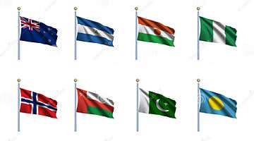 World Flag Set 17 stock illustration. Illustration of isolated - 9008649