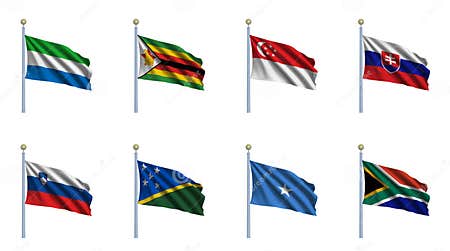 World Flag Set 21 stock illustration. Illustration of isolated - 9012657
