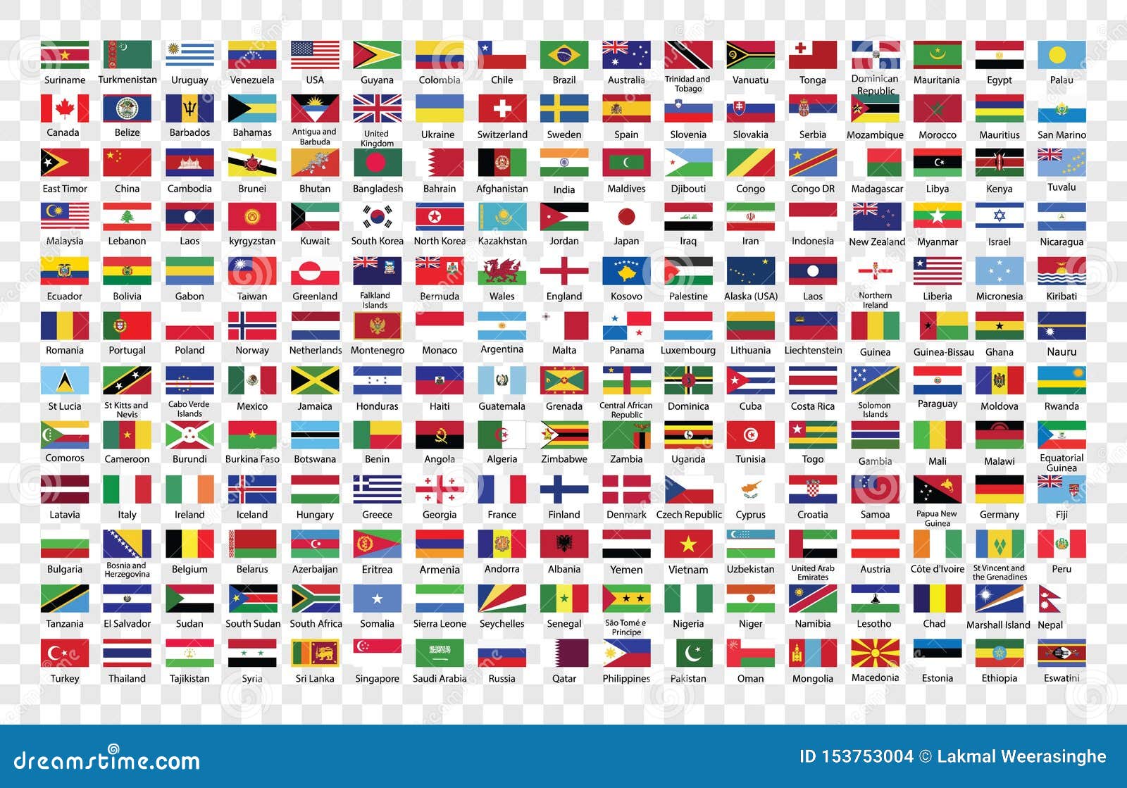 World flag collection stock vector. Illustration of continent - 153753004