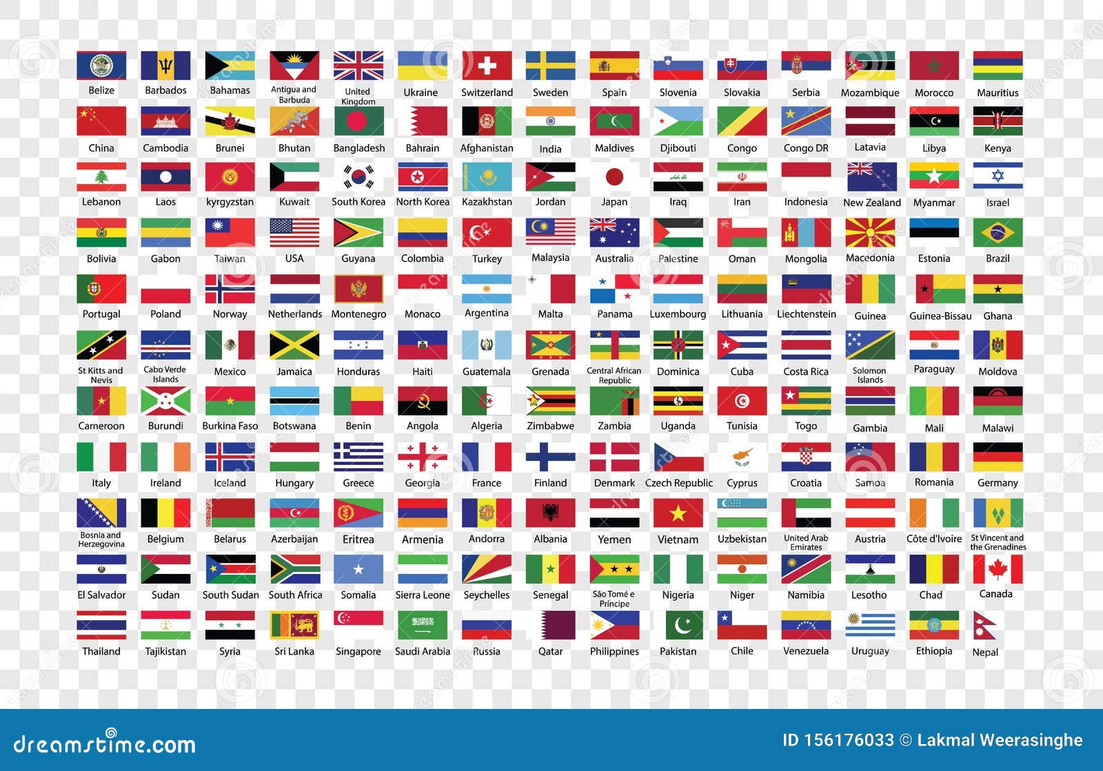 World flag collection stock vector. Illustration of collection - 156176033