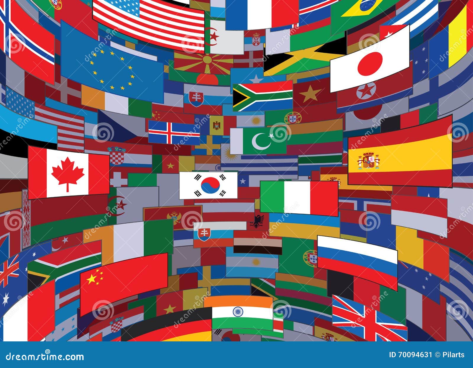 World Flags Backdrop. Background Vector Stock Vector - Illustration of ...