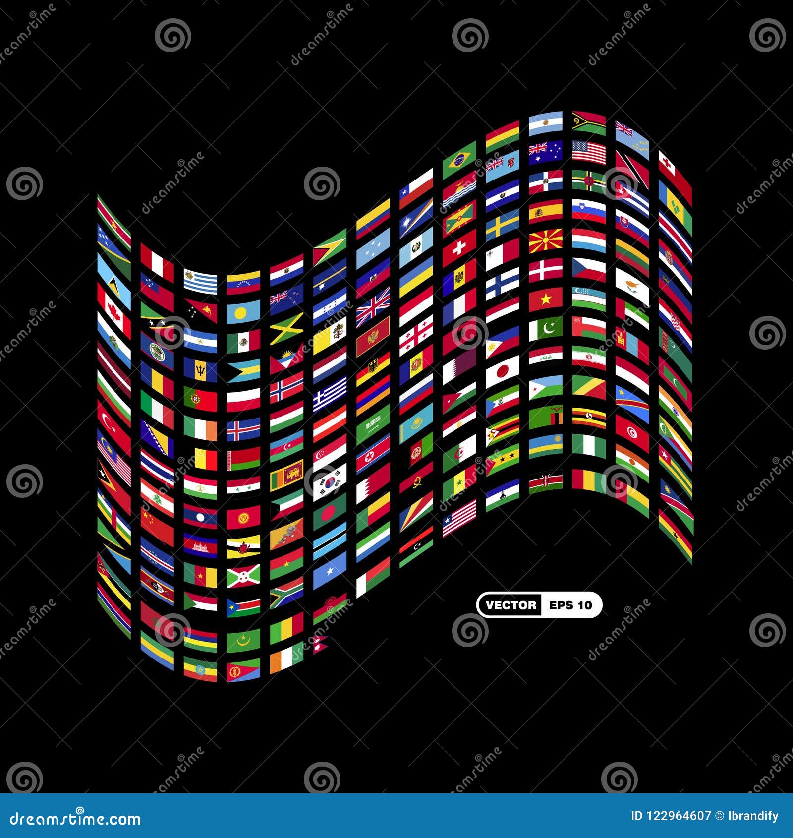 World flags design vector stock vector. Illustration of flag - 122964607