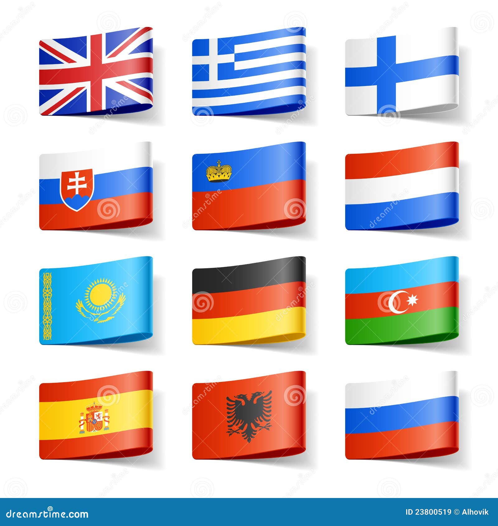 Set Of Flags From Europe #1 Royalty-Free Stock Photo | CartoonDealer ...