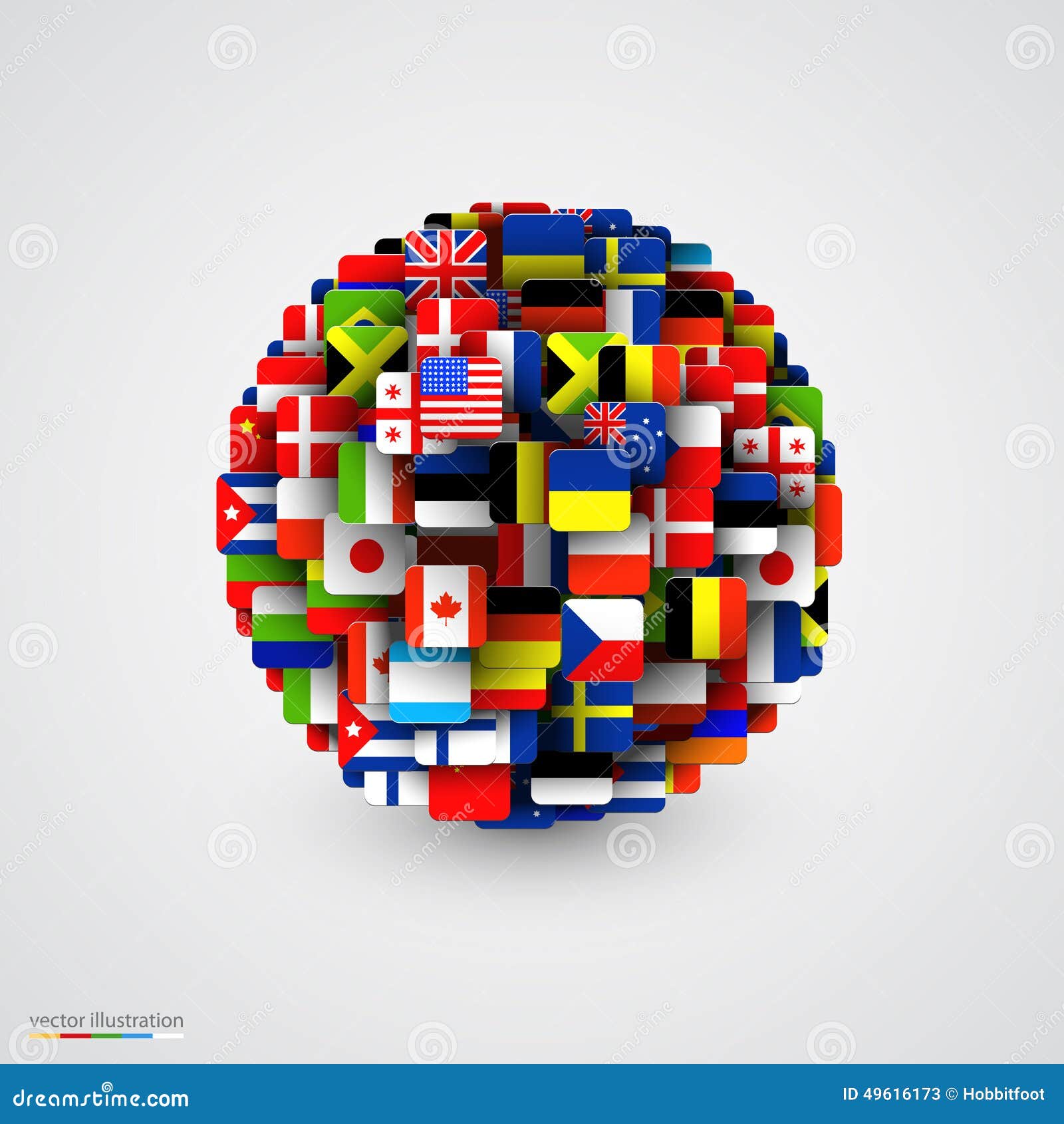 World Flags in Form of Sphere. Stock Vector - Illustration of earth ...