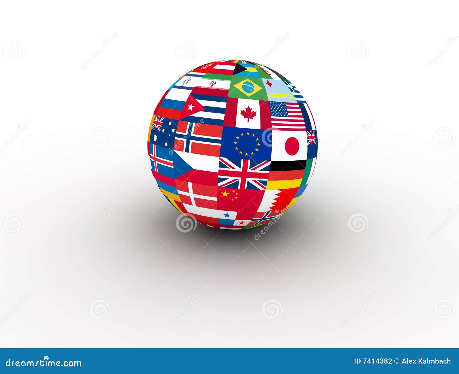 World flags globe stock illustration. Illustration of community - 7414382
