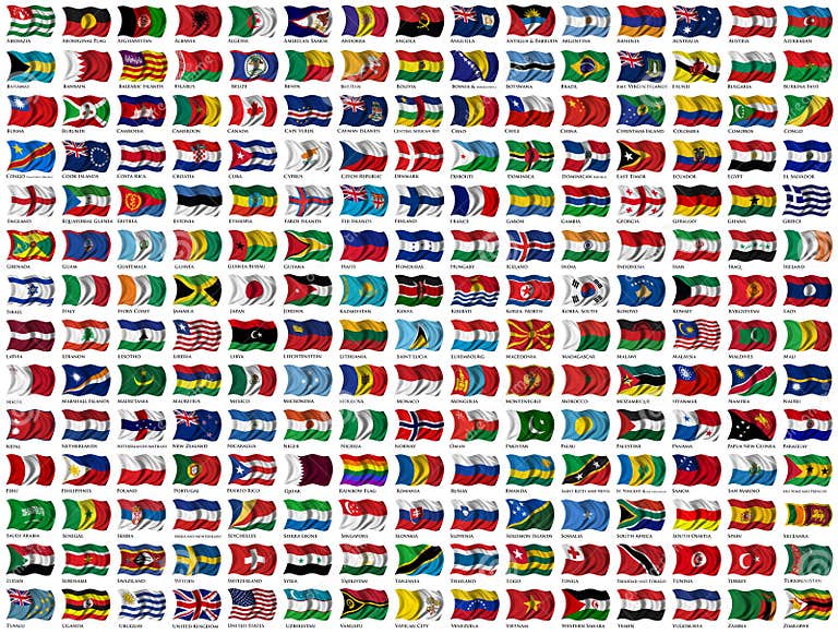 World Flags Set stock illustration. Illustration of nation - 21750139
