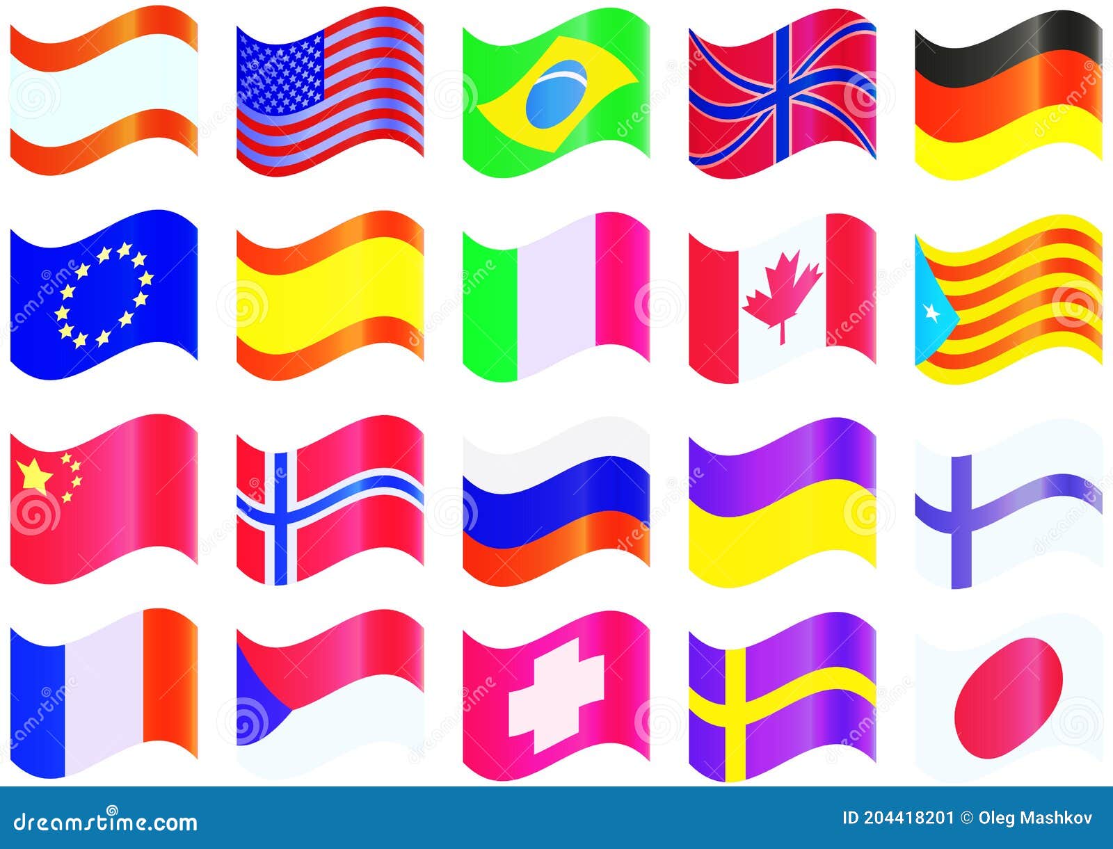 World flags stock vector. Illustration of symbol, world - 204418201
