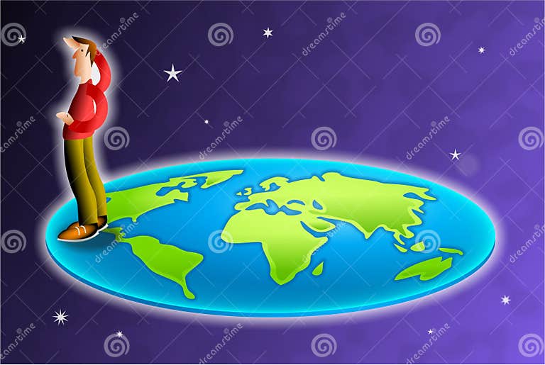 The World is Flat stock illustration. Illustration of conceptual - 79818