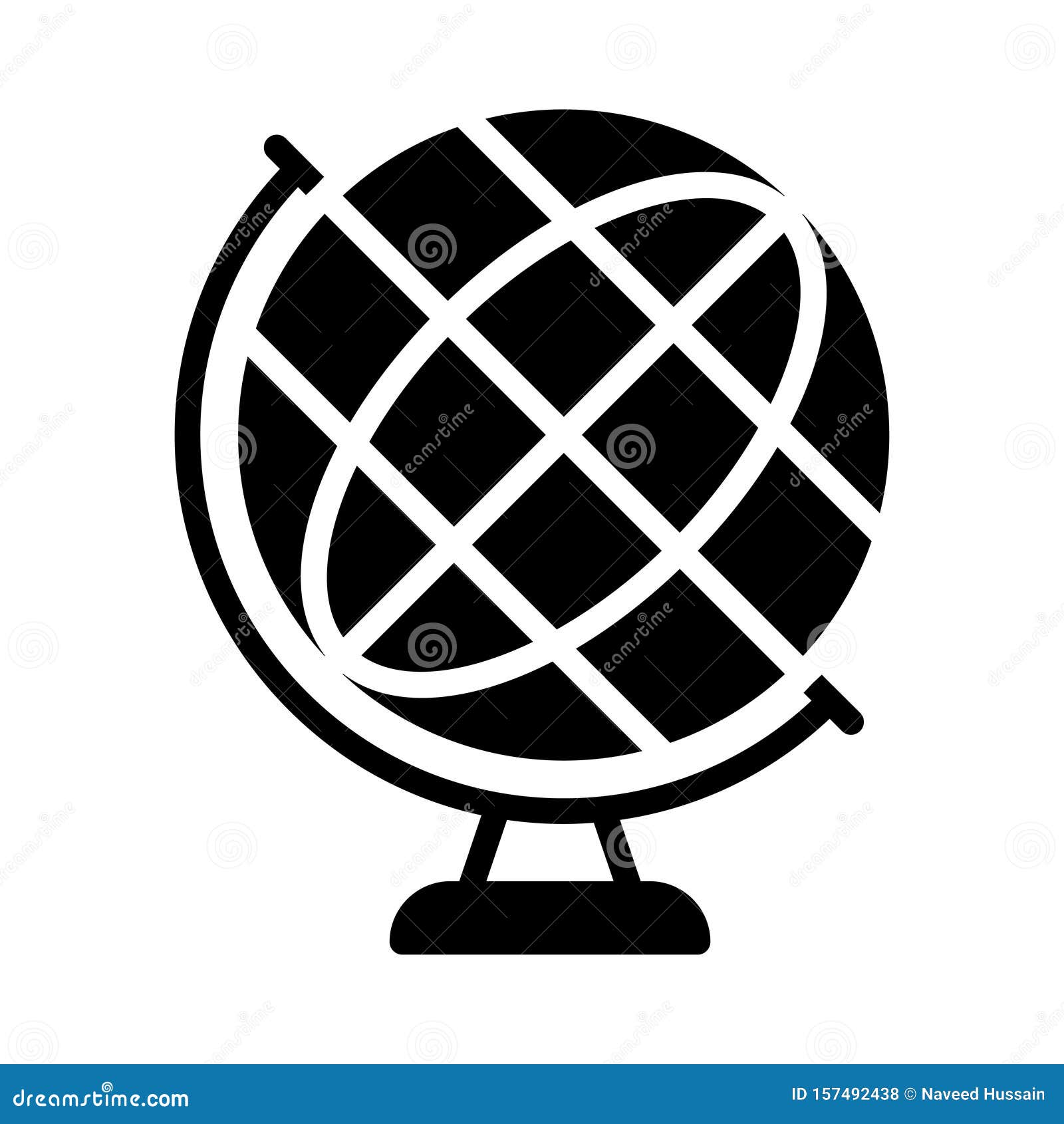 World Glyph Flat Vector Icon Stock Vector - Illustration of black, icon ...