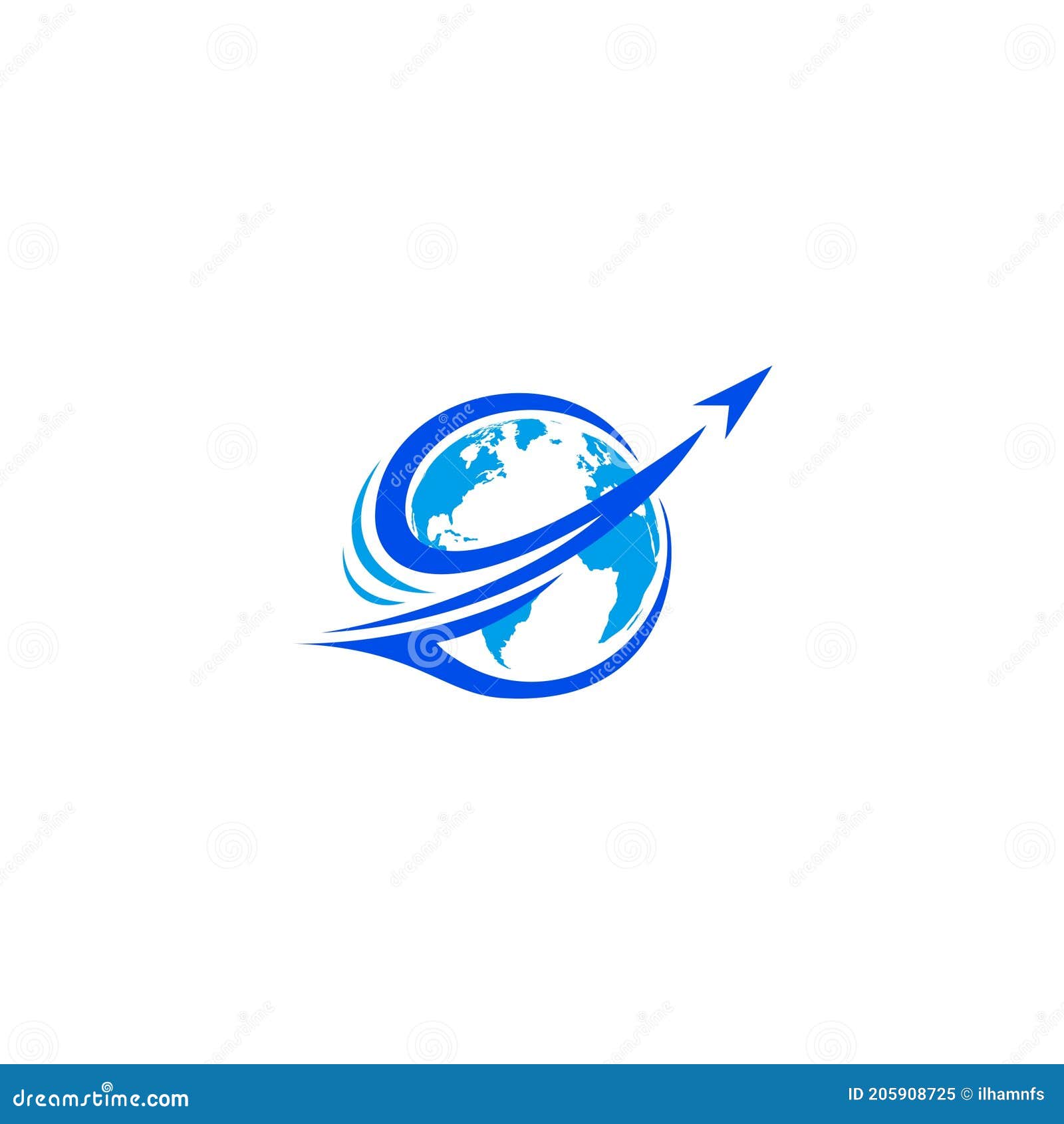 World Flight Flat Logo Design Template Stock Vector - Illustration of ...