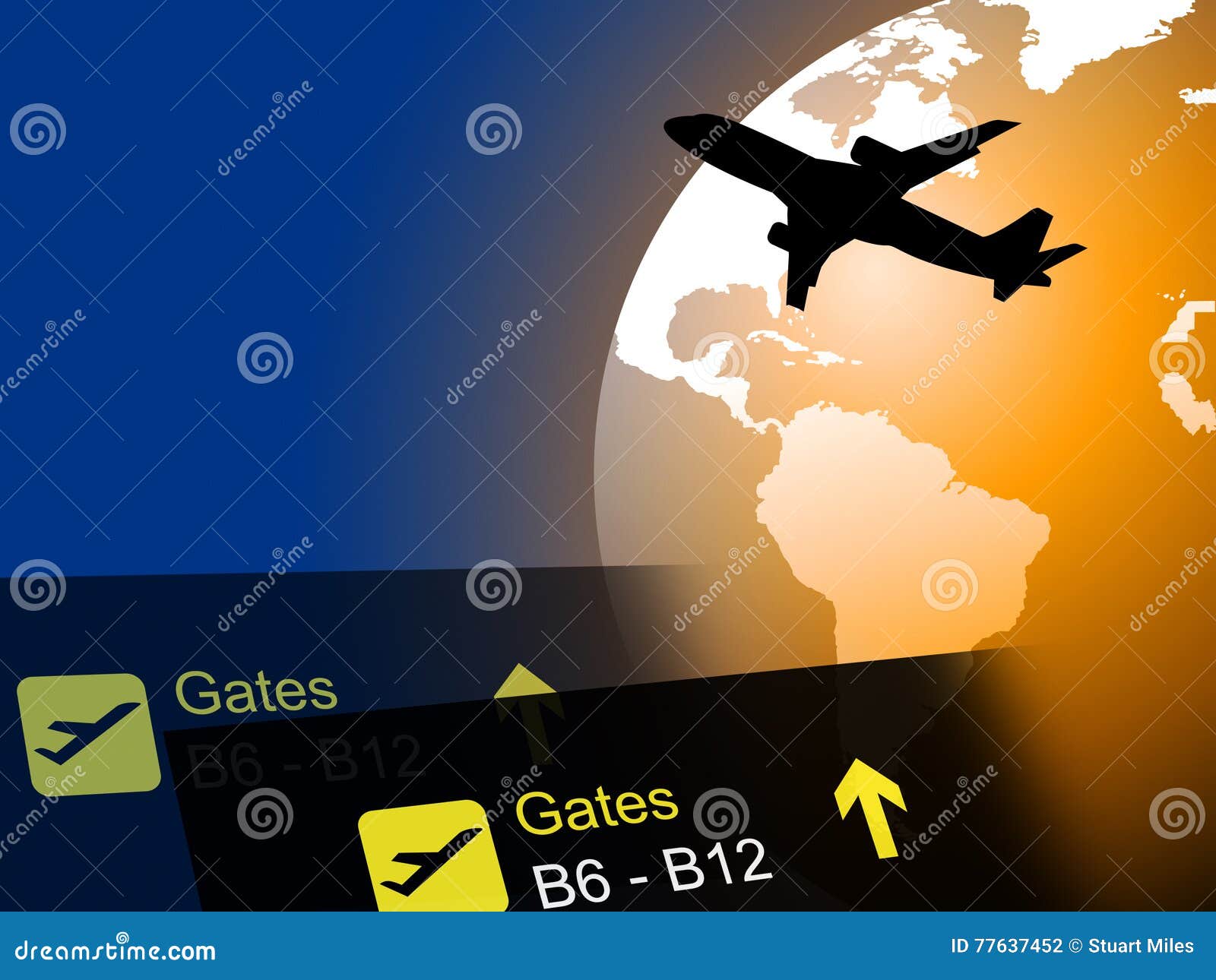 World Flight Means Worldly Globalization and Flights Stock Illustration ...