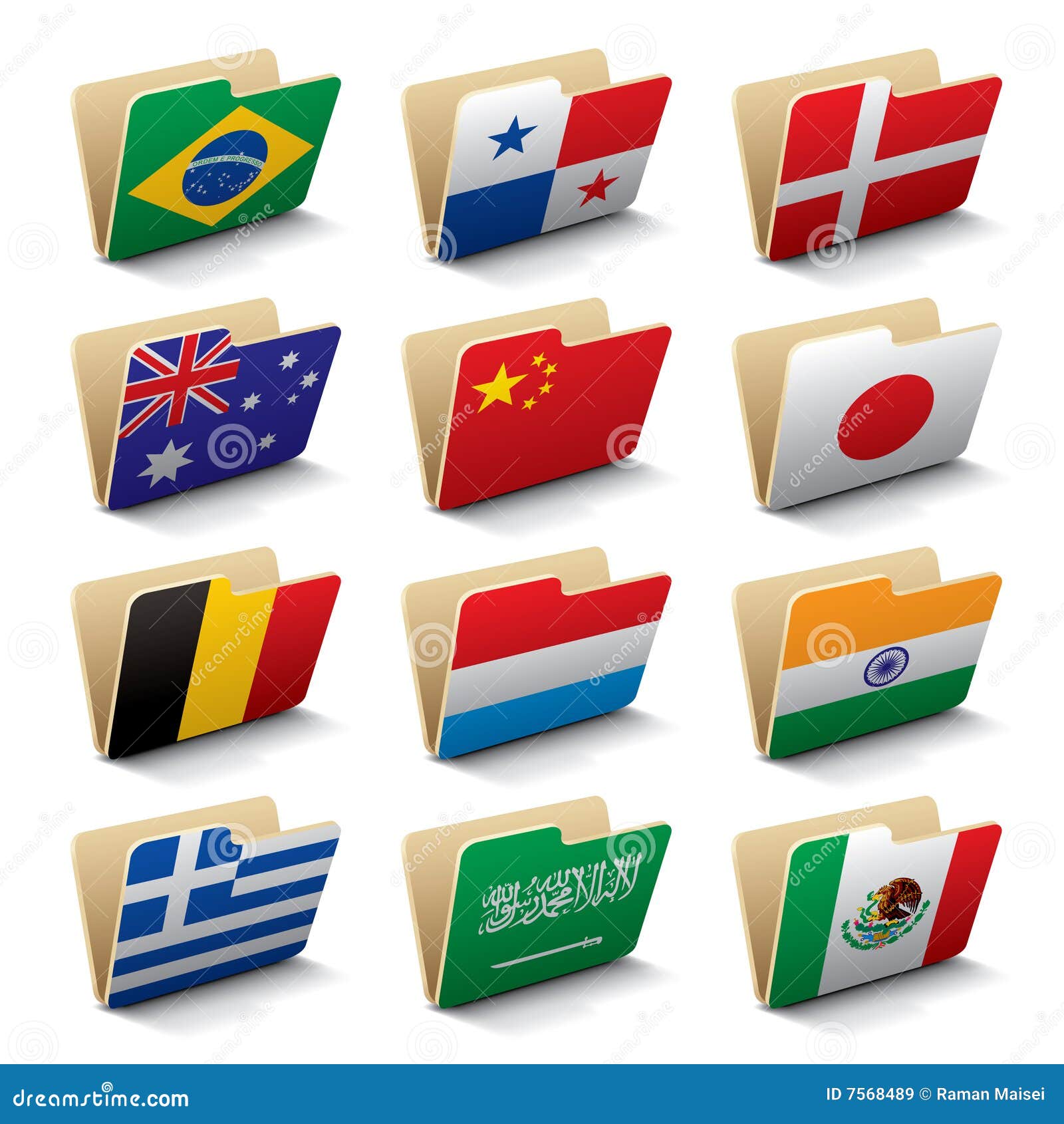 World folders icons 2 stock vector. Illustration of australia - 7568489