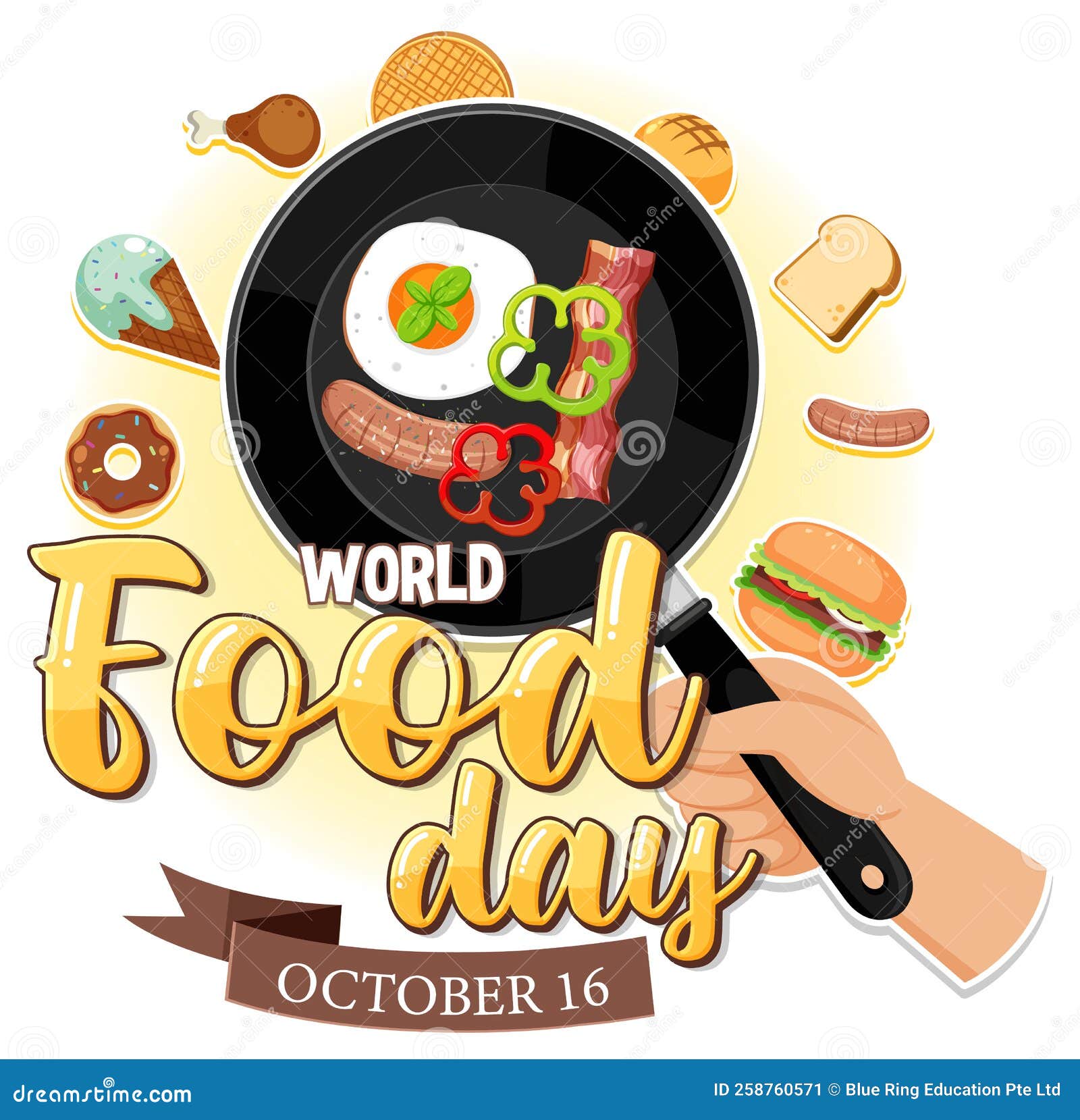 World food day text design stock vector. Illustration of font - 258760571