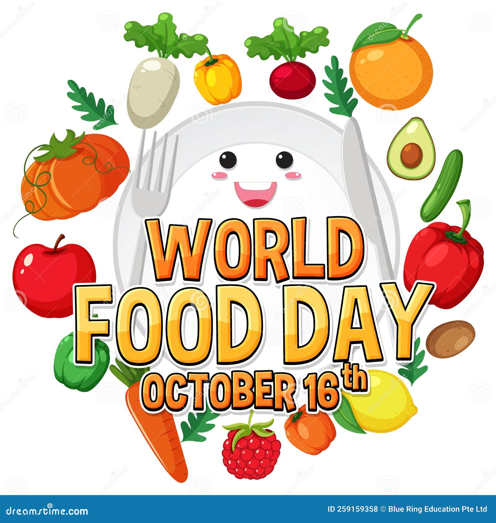 World food day text design stock vector. Illustration of awareness ...