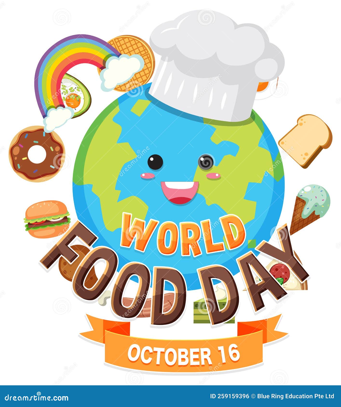 World food day text design stock vector. Illustration of october ...