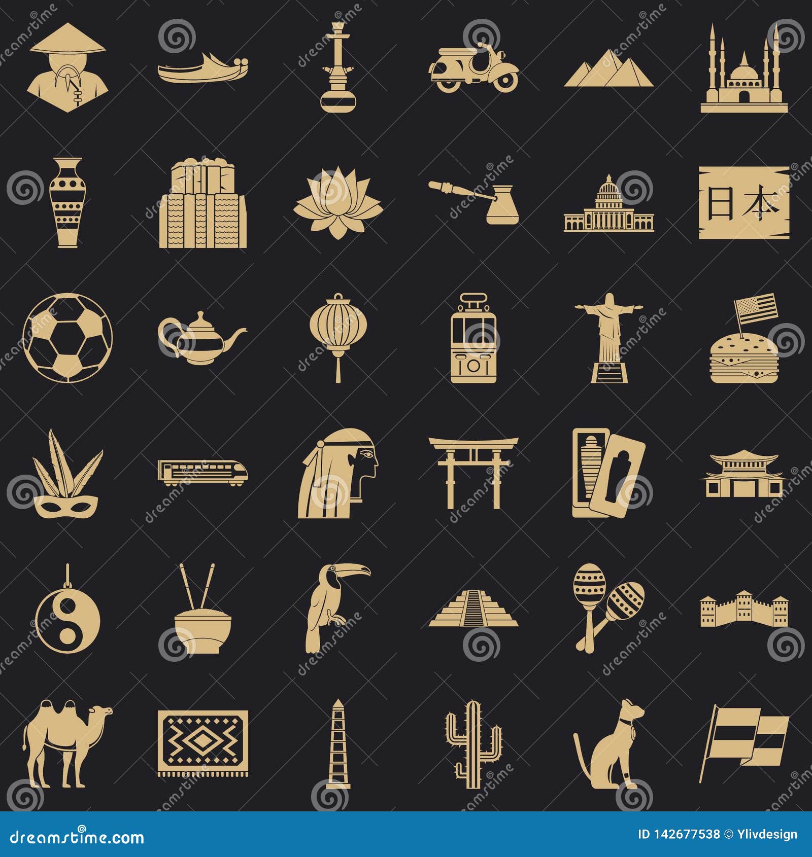 World Food Icons Set, Simple Style Stock Vector - Illustration of ...