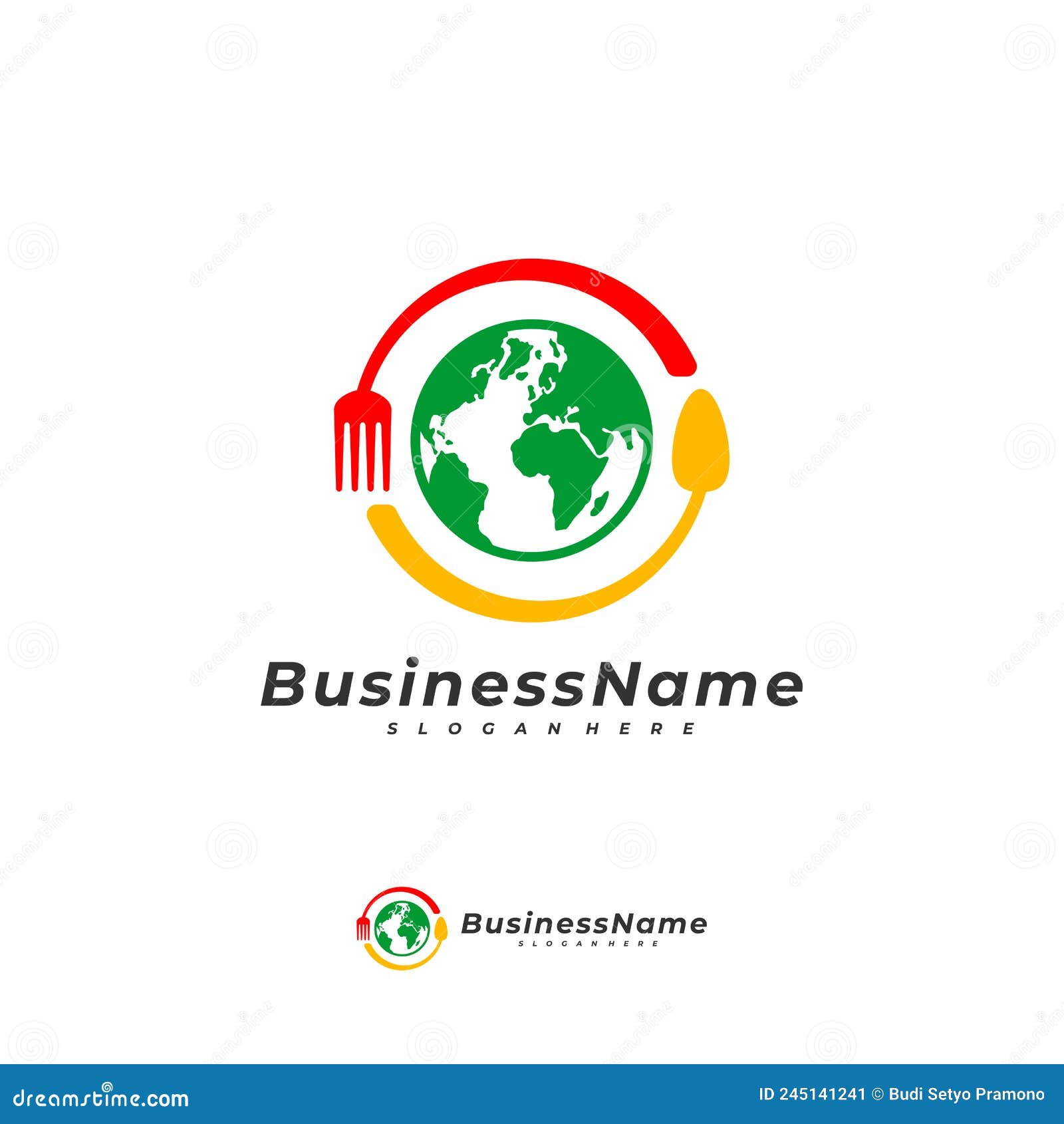 World Food Logo Vector Template, Creative World Logo Design Concepts ...