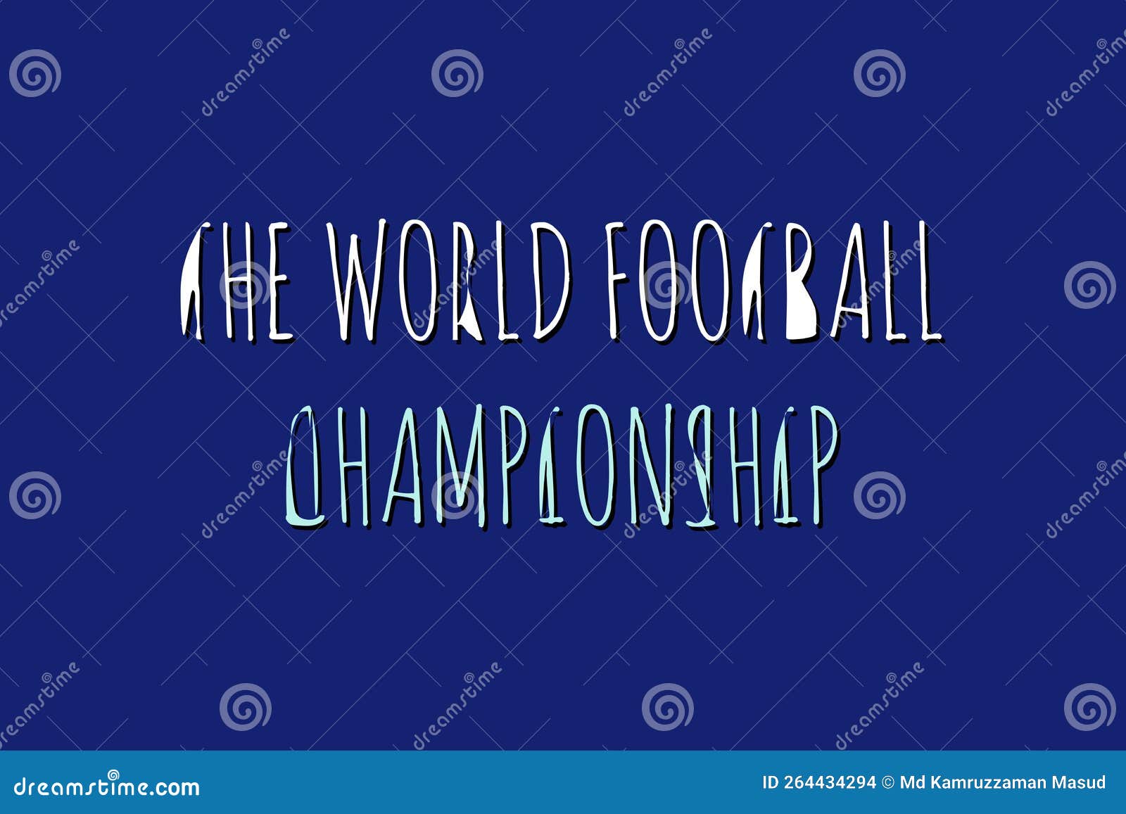The World Football Championship Text Typography Vector Design. Stock ...