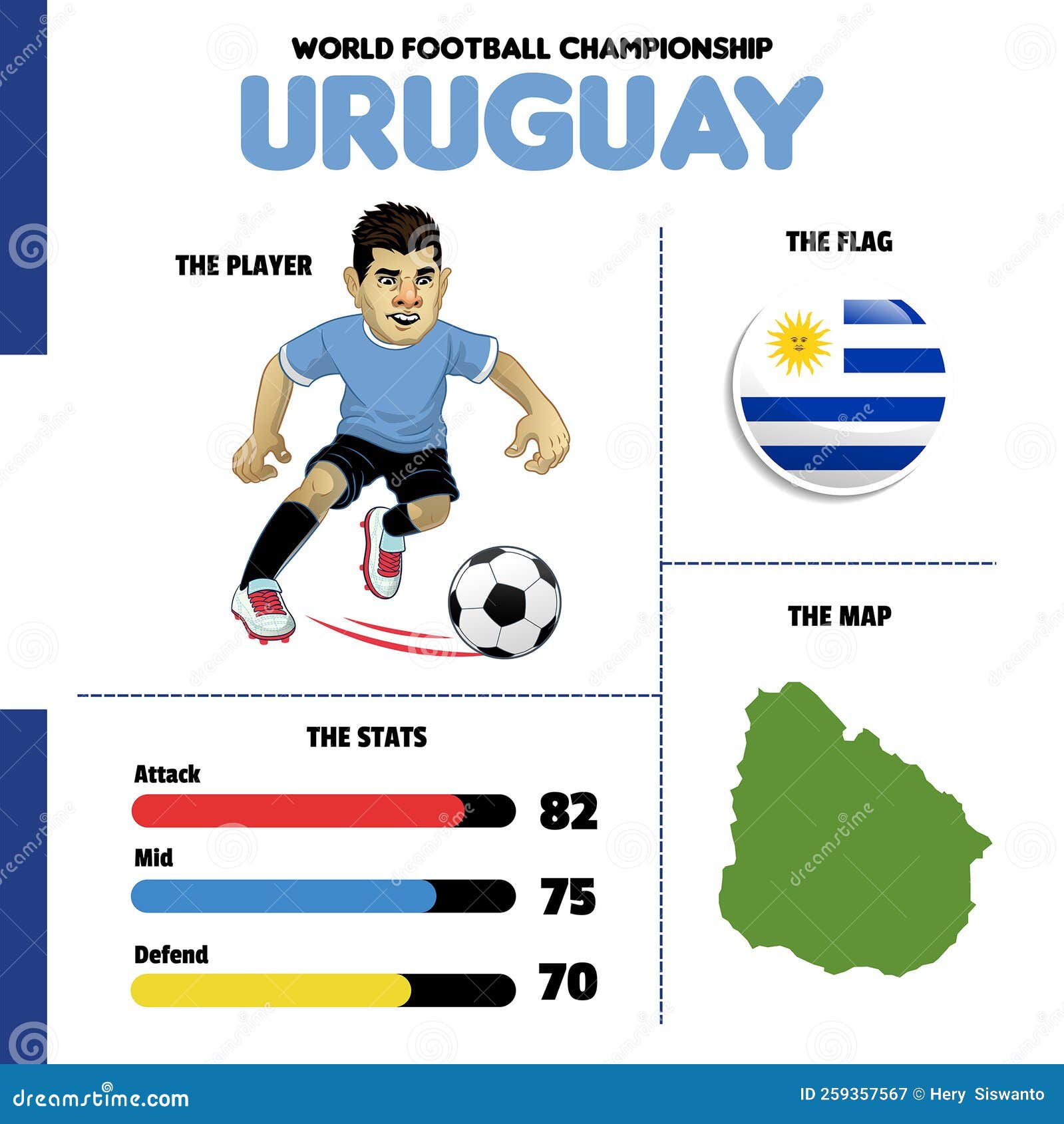 World Football Team Uruguay Editorial Photography - Illustration of ...