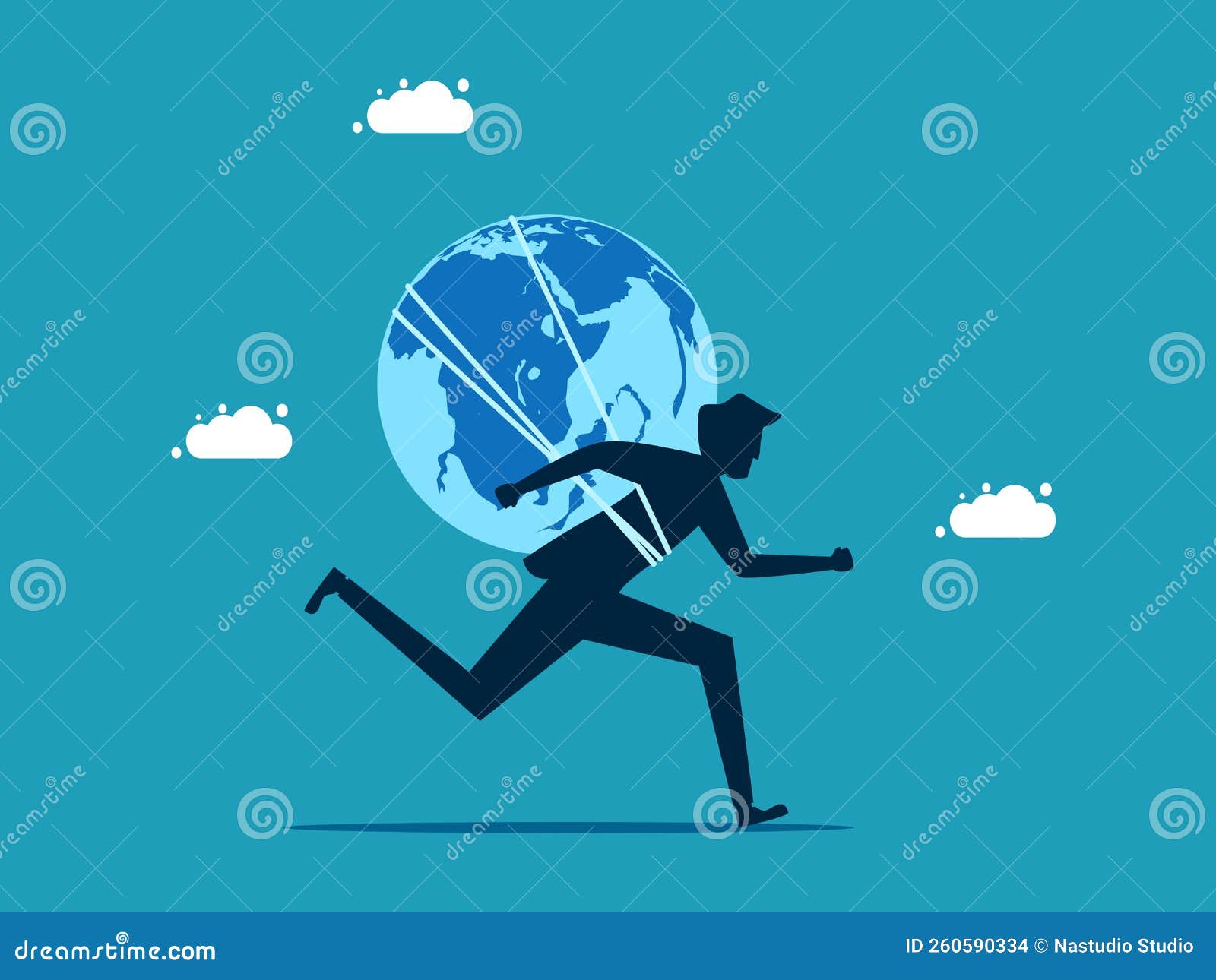 World Forward. Business People and the World Rushing Forward Stock ...