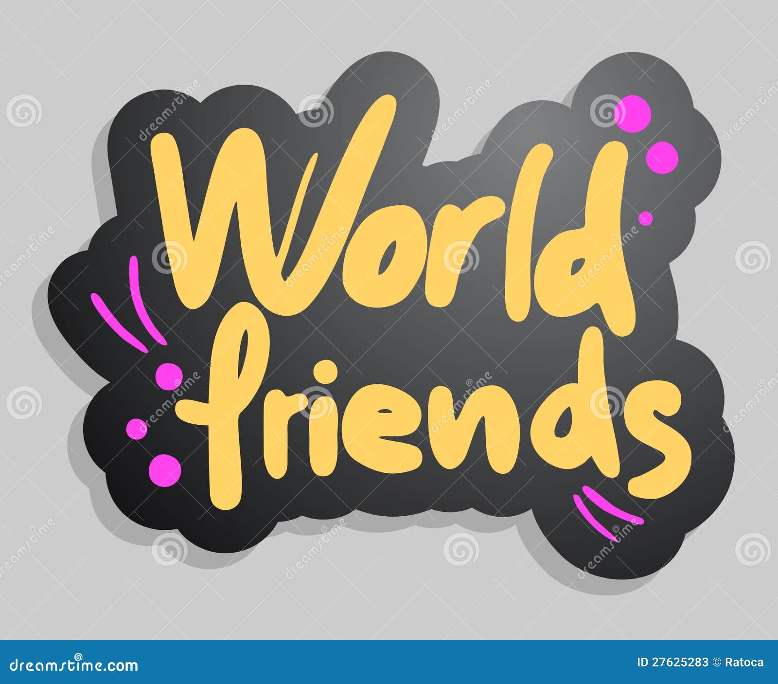 World friends stock vector. Illustration of header, sticker - 27625283