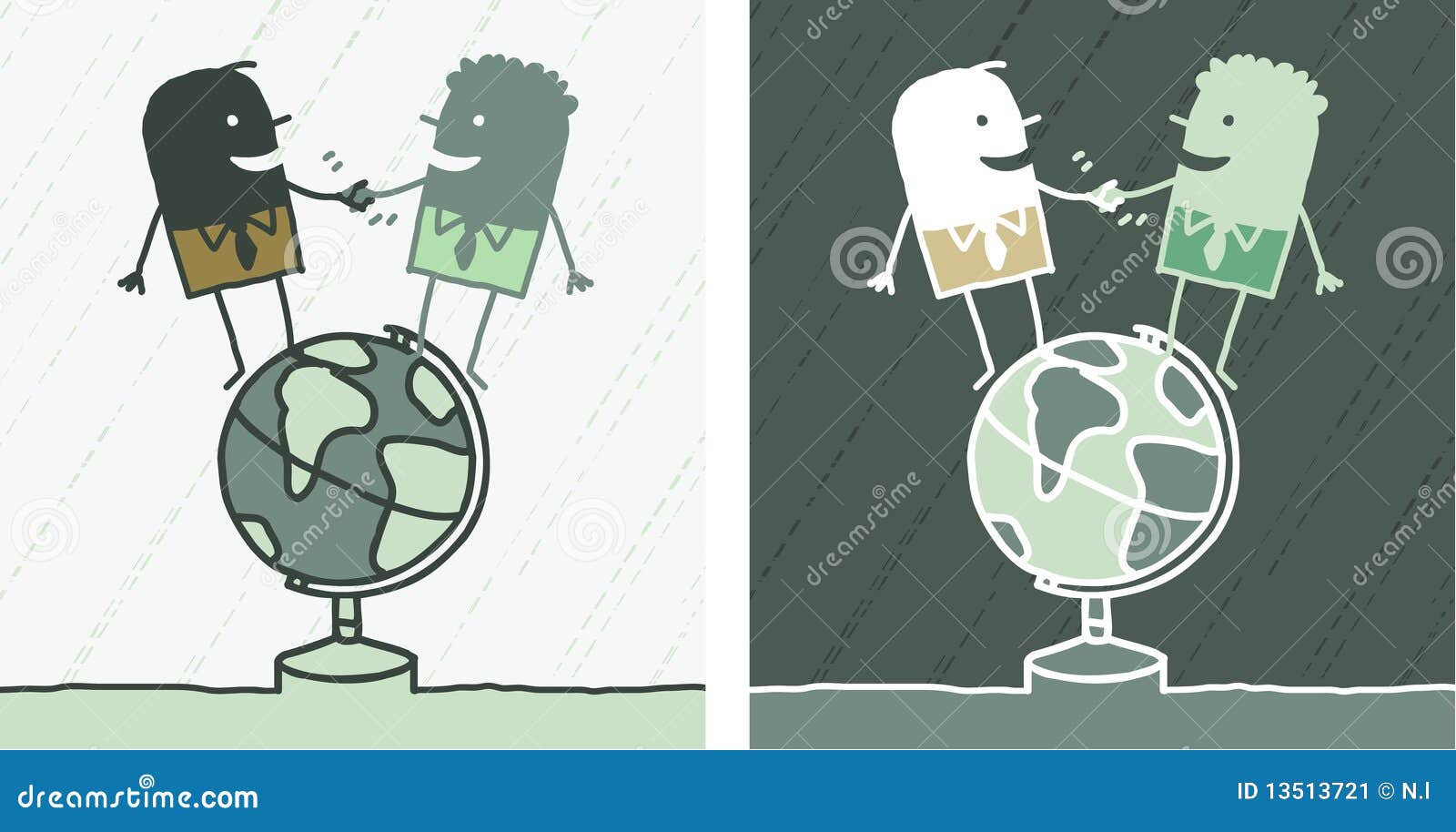 World Friendship Colored Cartoon Stock Vector - Illustration of ...