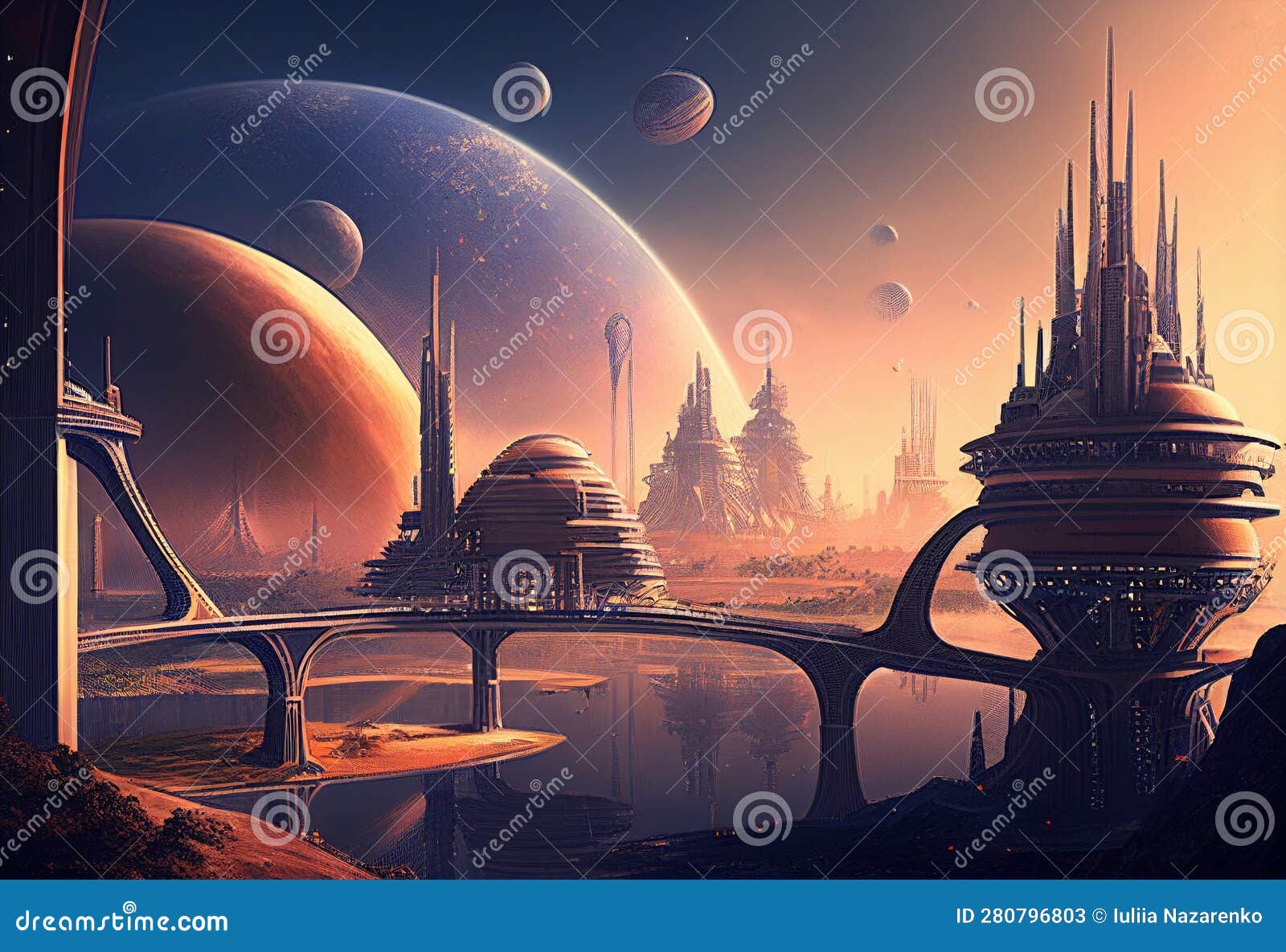 World of the Future. AI Generated Stock Illustration - Illustration of ...