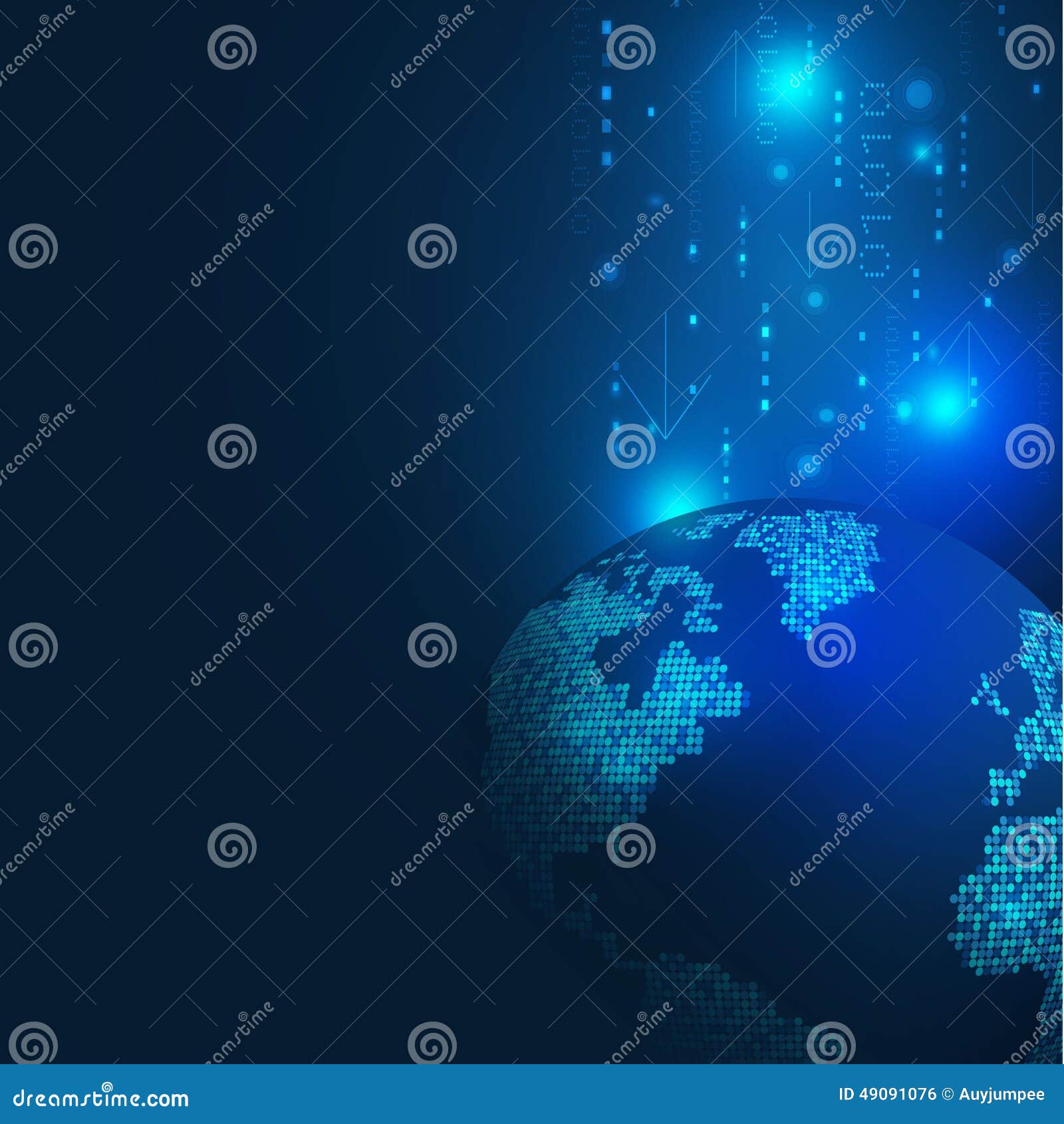 World Futuristic Communication and Technology Concept Background ...