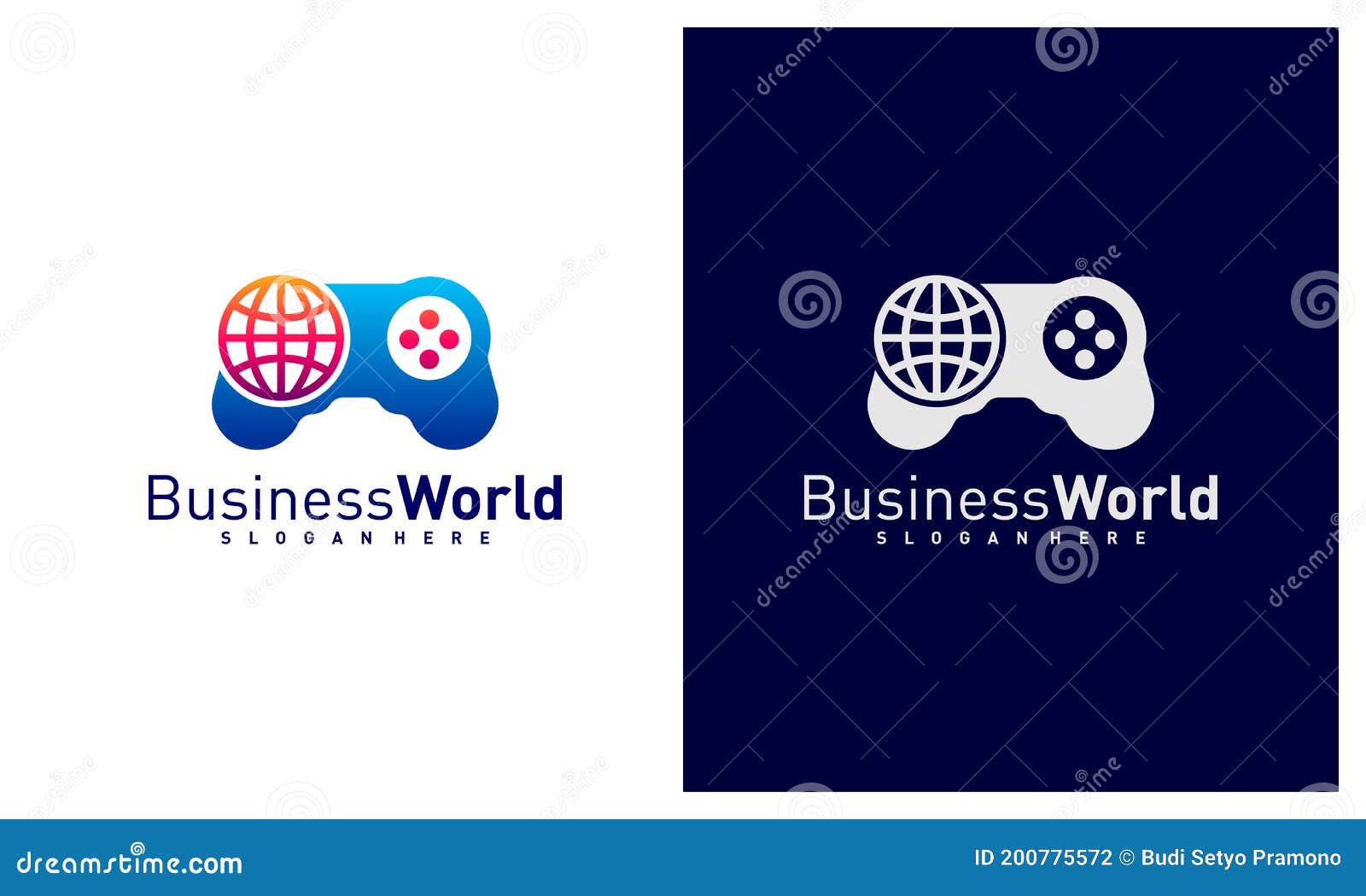 World Game Logo Design Vector, Colorful World Logo Design Template ...