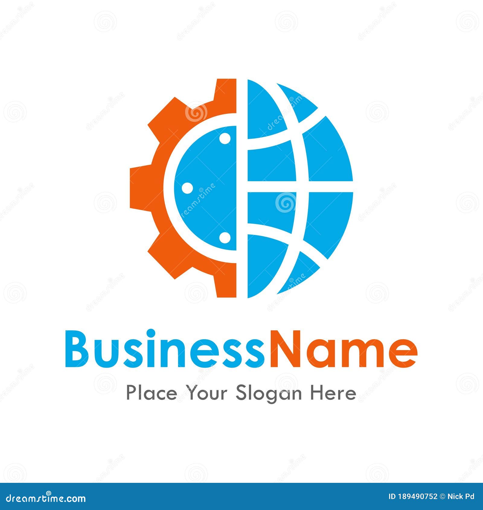 World Gear Icon Vector Logo Template Stock Vector - Illustration of ...