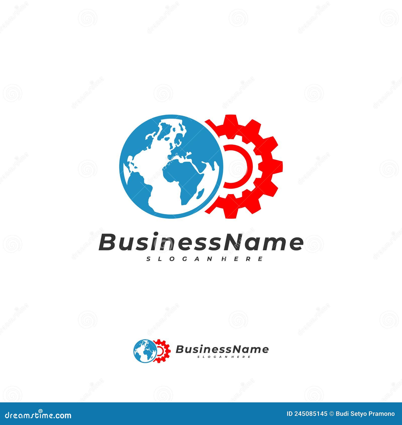 World Gear Logo Vector Template, Creative World Logo Design Concepts ...