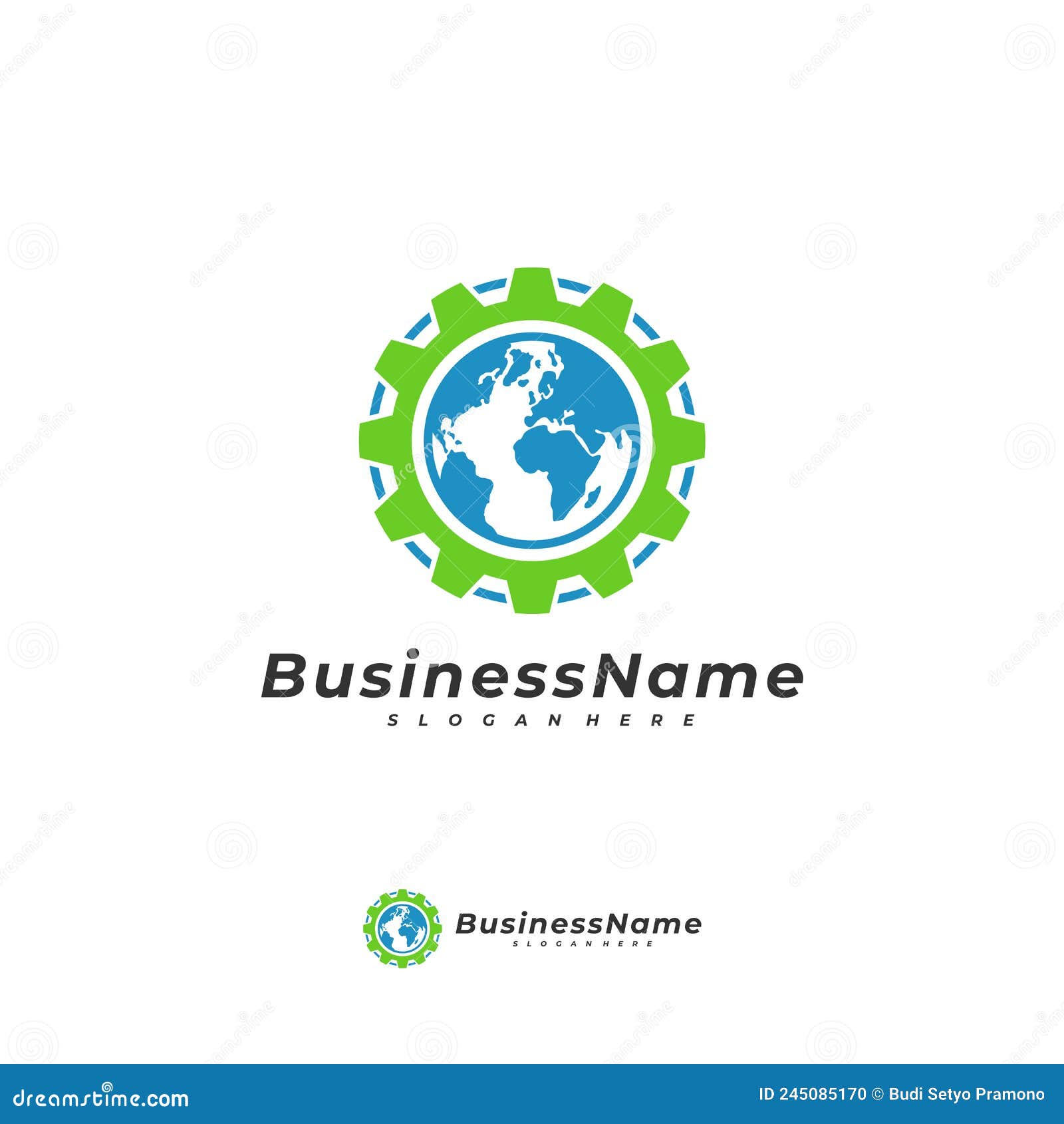 World Gear Logo Vector Template, Creative World Logo Design Concepts ...