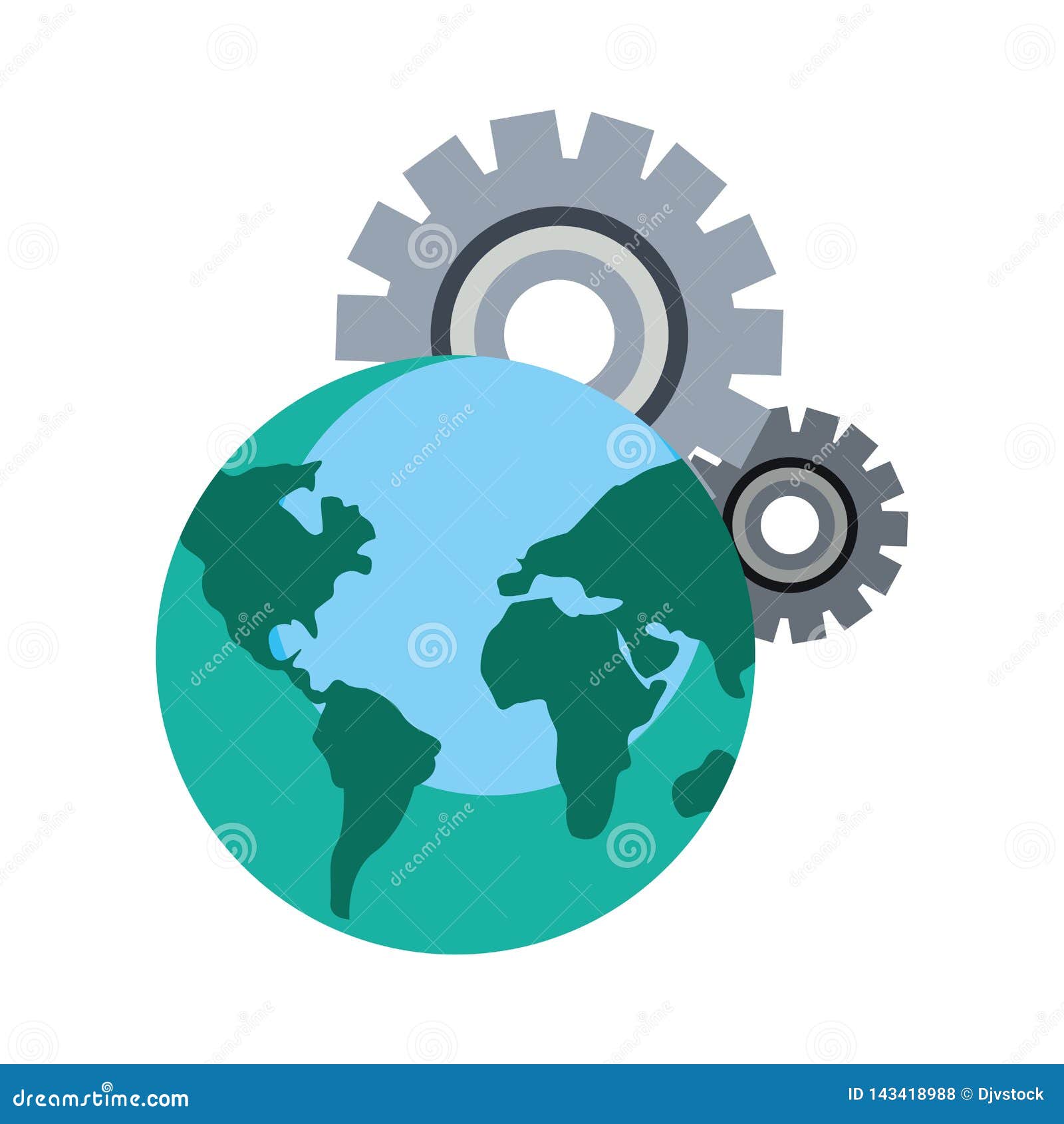 World gears work stock illustration. Illustration of background - 143418988