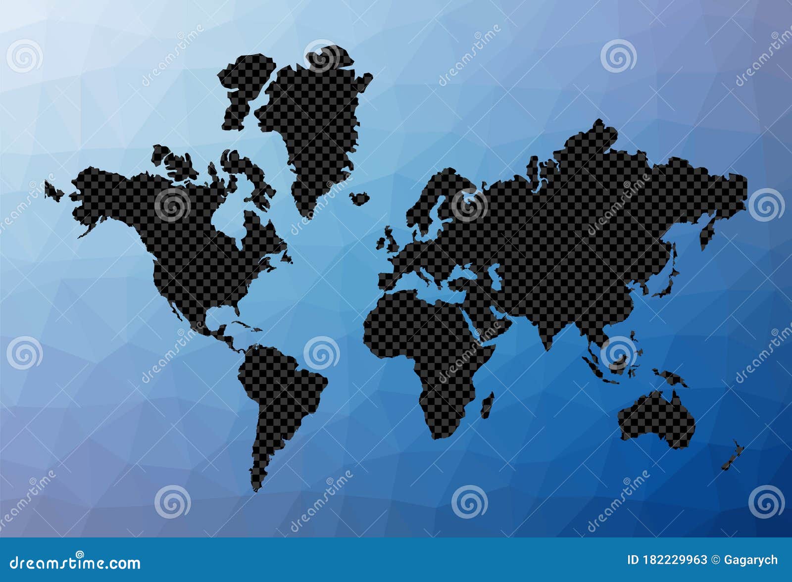 The World geometric map. stock vector. Illustration of citizen - 182229963