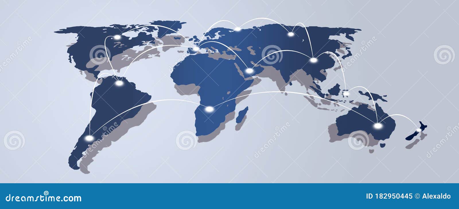 World Global Connections Banner Stock Illustration - Illustration of ...