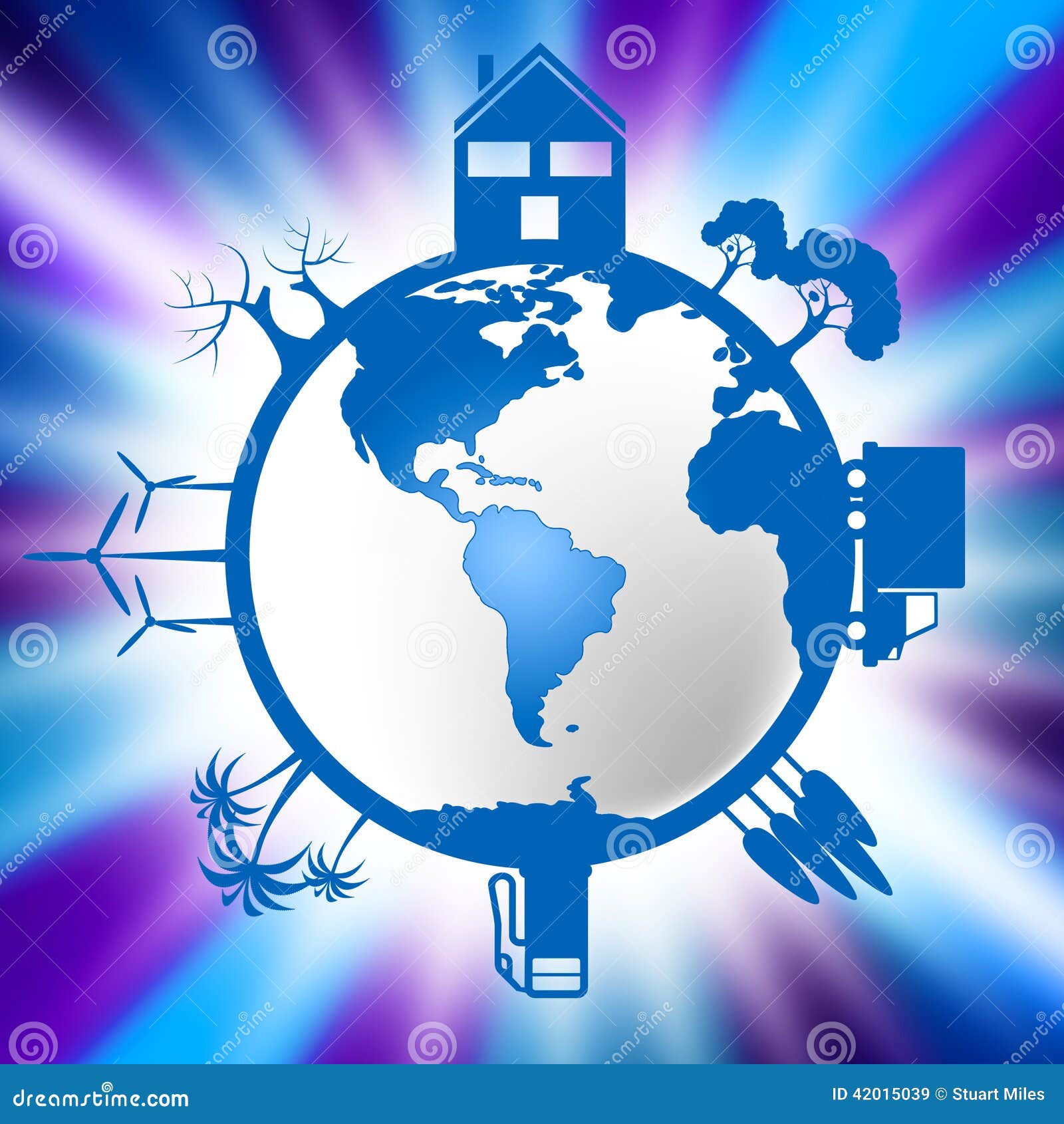 World Global Indicates Eco Friendly and Conservation Stock Illustration ...