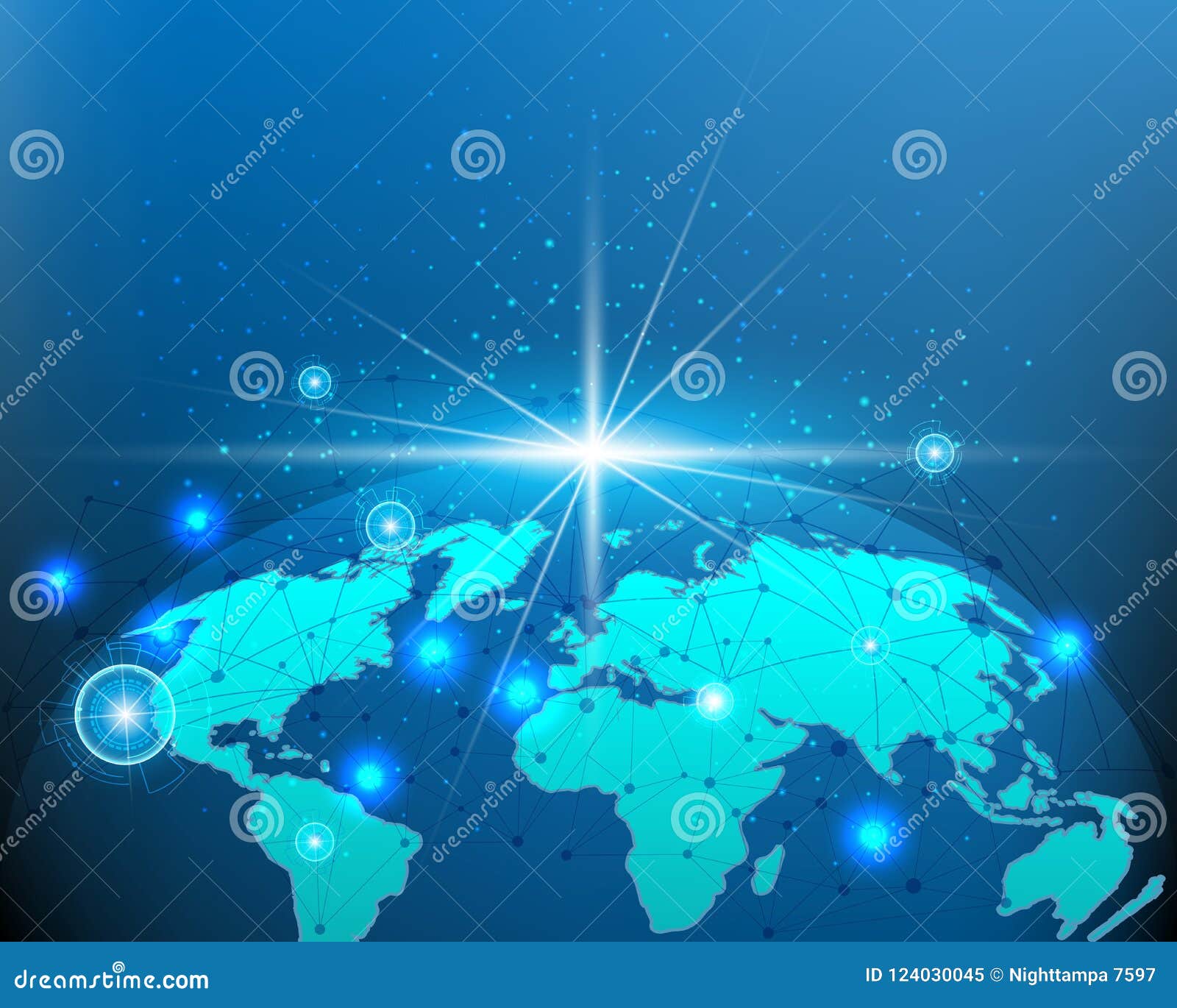 World Global Internet Network Connection Big Data Information Stock ...