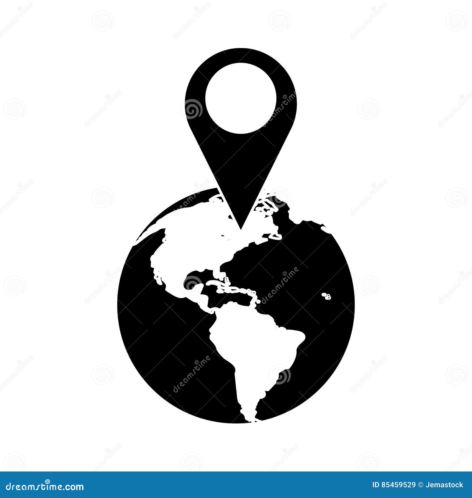 World Global Pointer Map Direction Pictogram Stock Vector ...