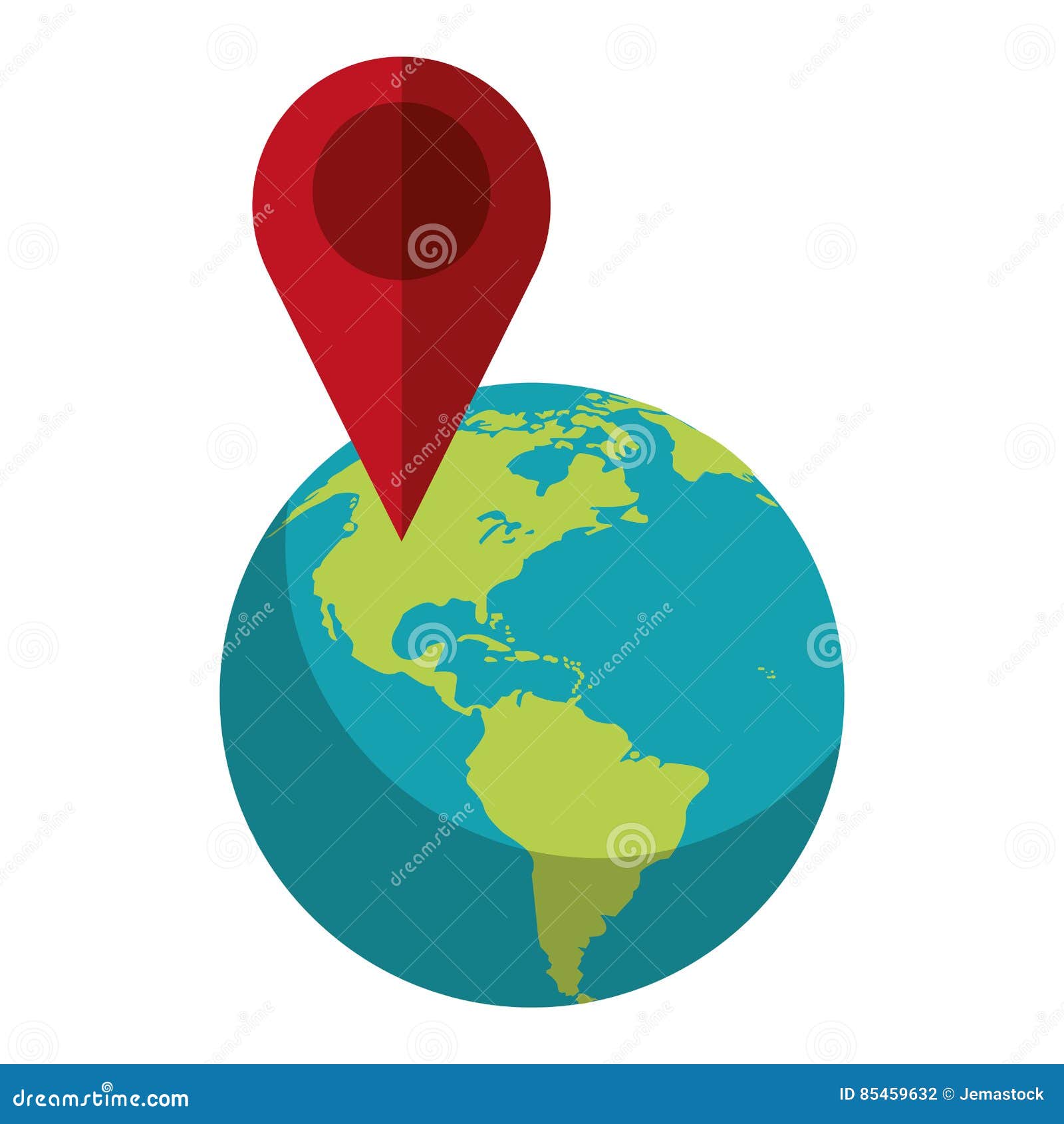 World Global Pointer Map Direction Stock Vector - Illustration of ...