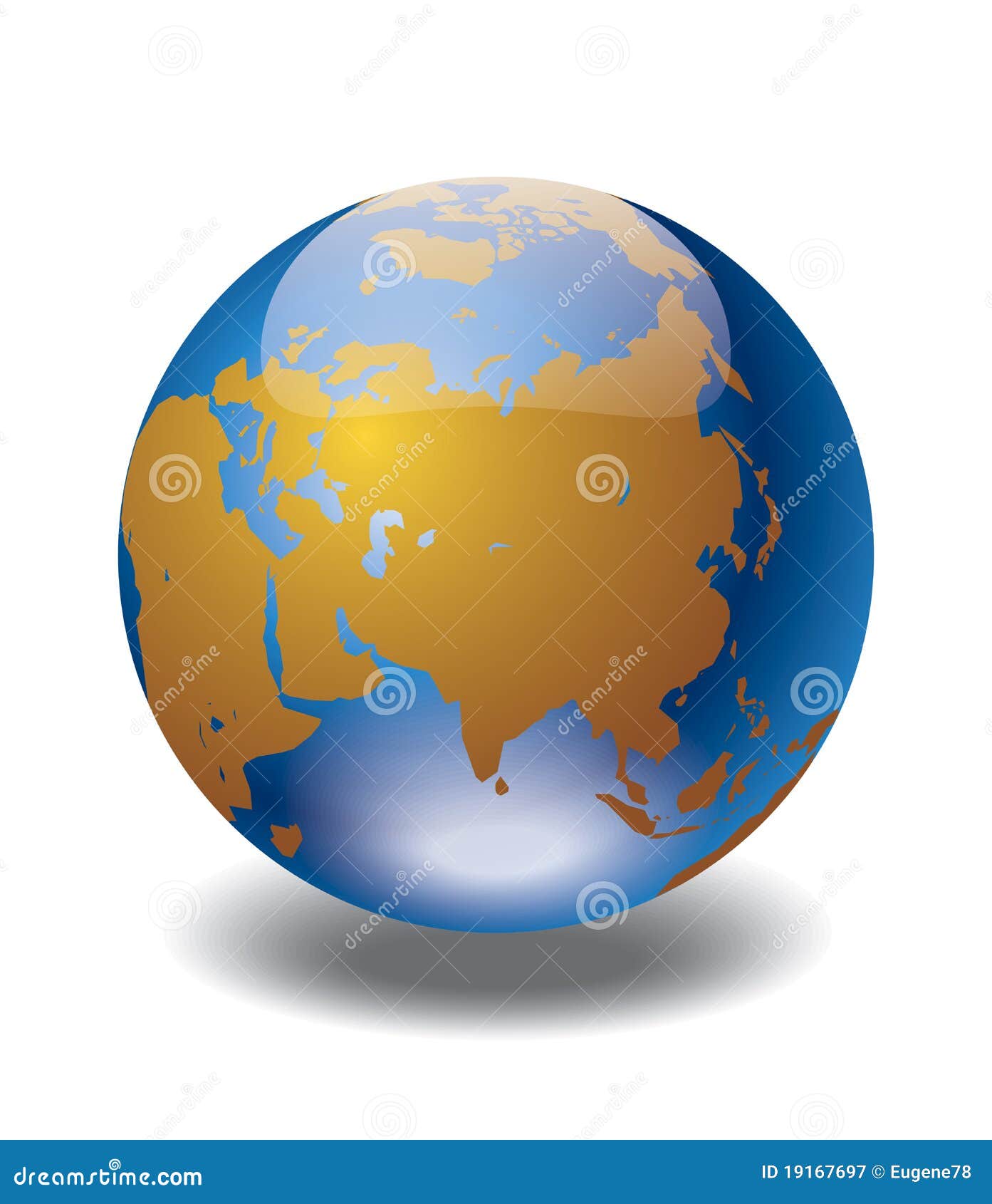 3d World Globe Isolated On White Background. 3d Model Of All Over The ...