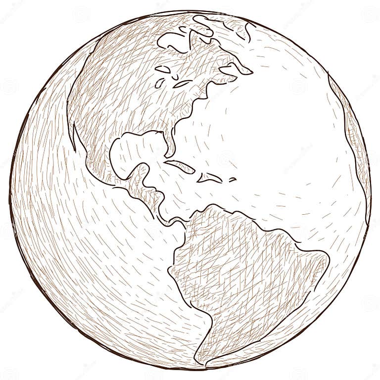 World globe stock vector. Illustration of global, drawing - 20896400
