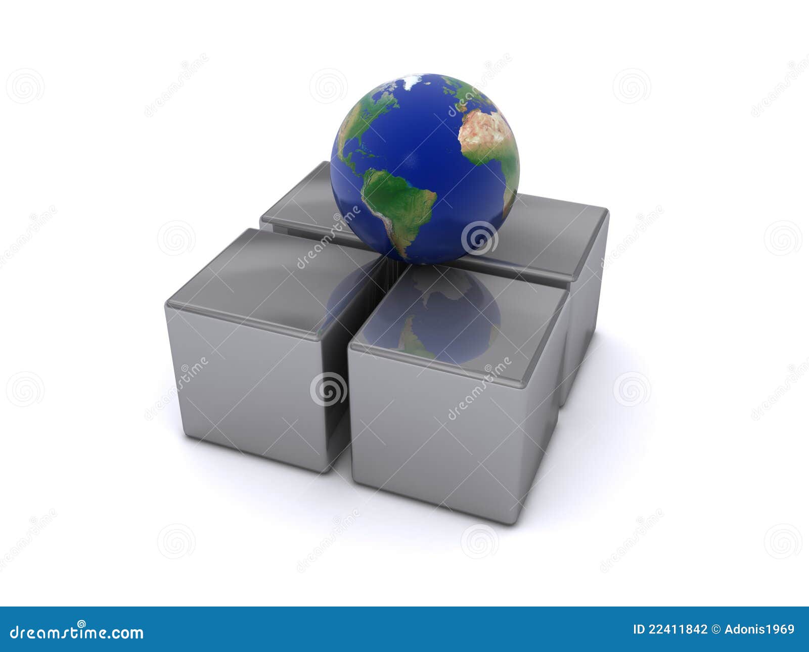 World Map From Cubes Royalty-Free Stock Photography | CartoonDealer.com ...