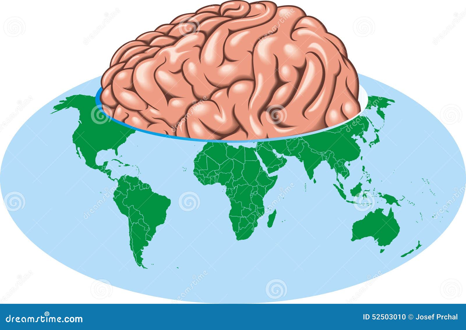 World Globe As Big Brain Stock Illustrations – 2 World Globe As Big ...