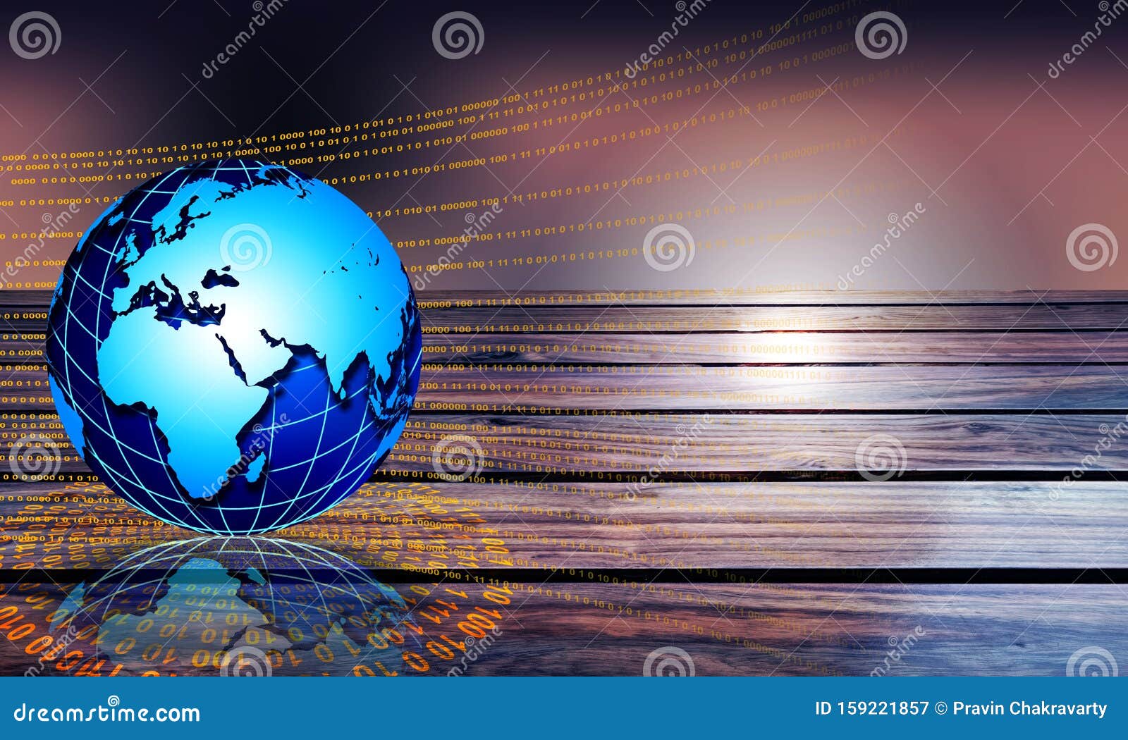 World Globe Background with Wood Texture. Vector Illustration Stock ...