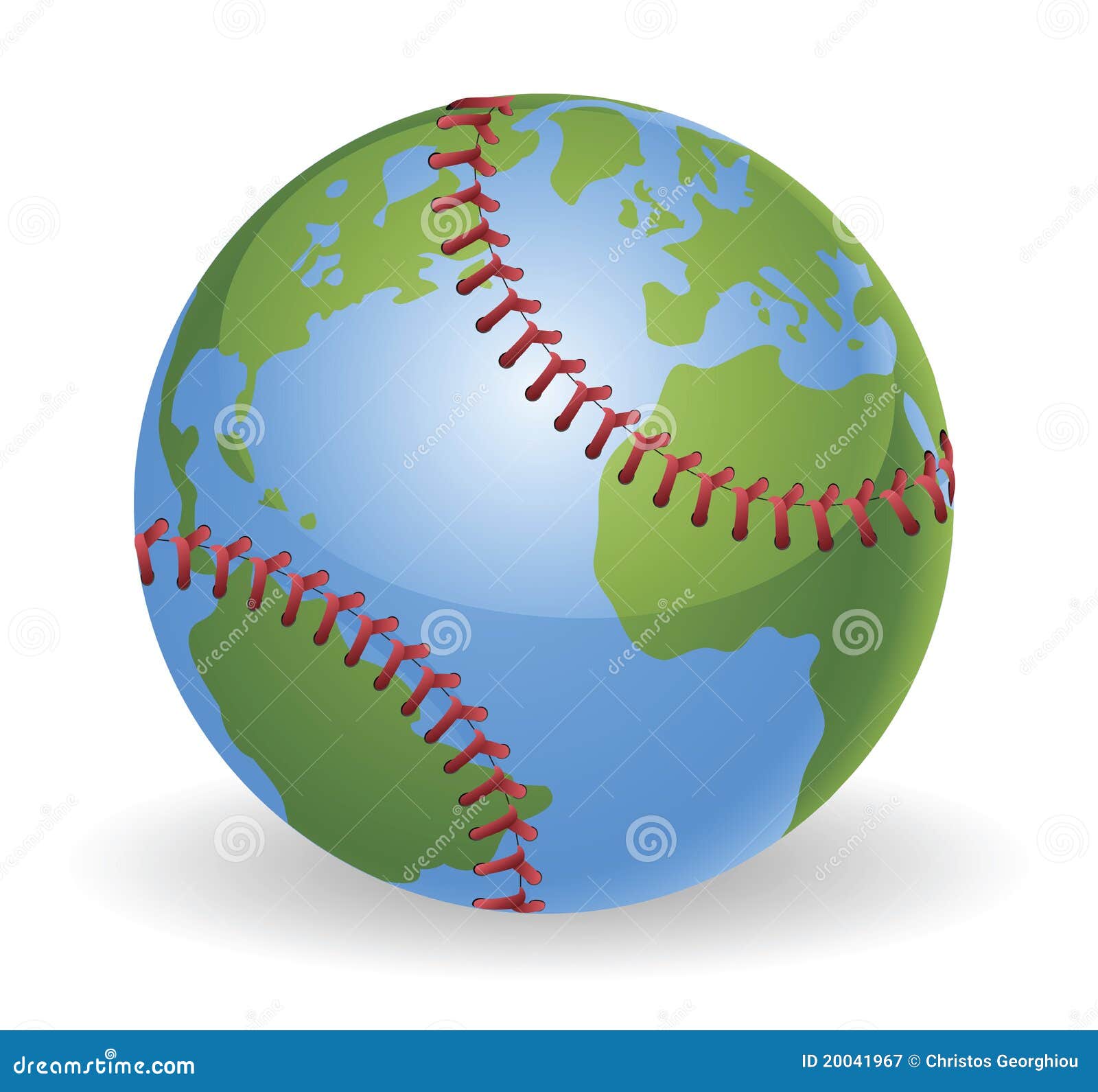 World Globe Baseball Ball Concept Stock Vector - Illustration of base ...