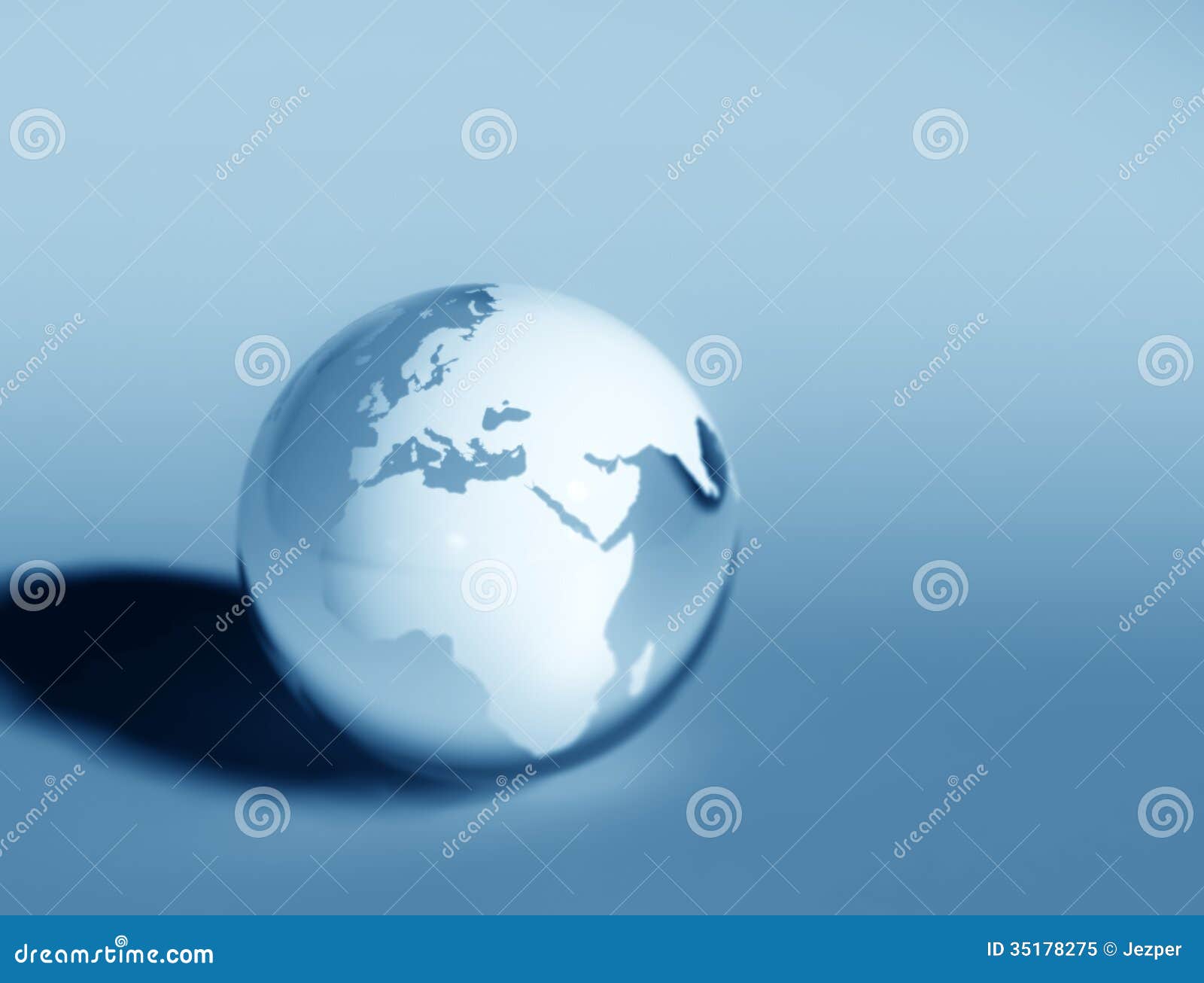 World globe blue glass stock illustration. Illustration of land - 35178275