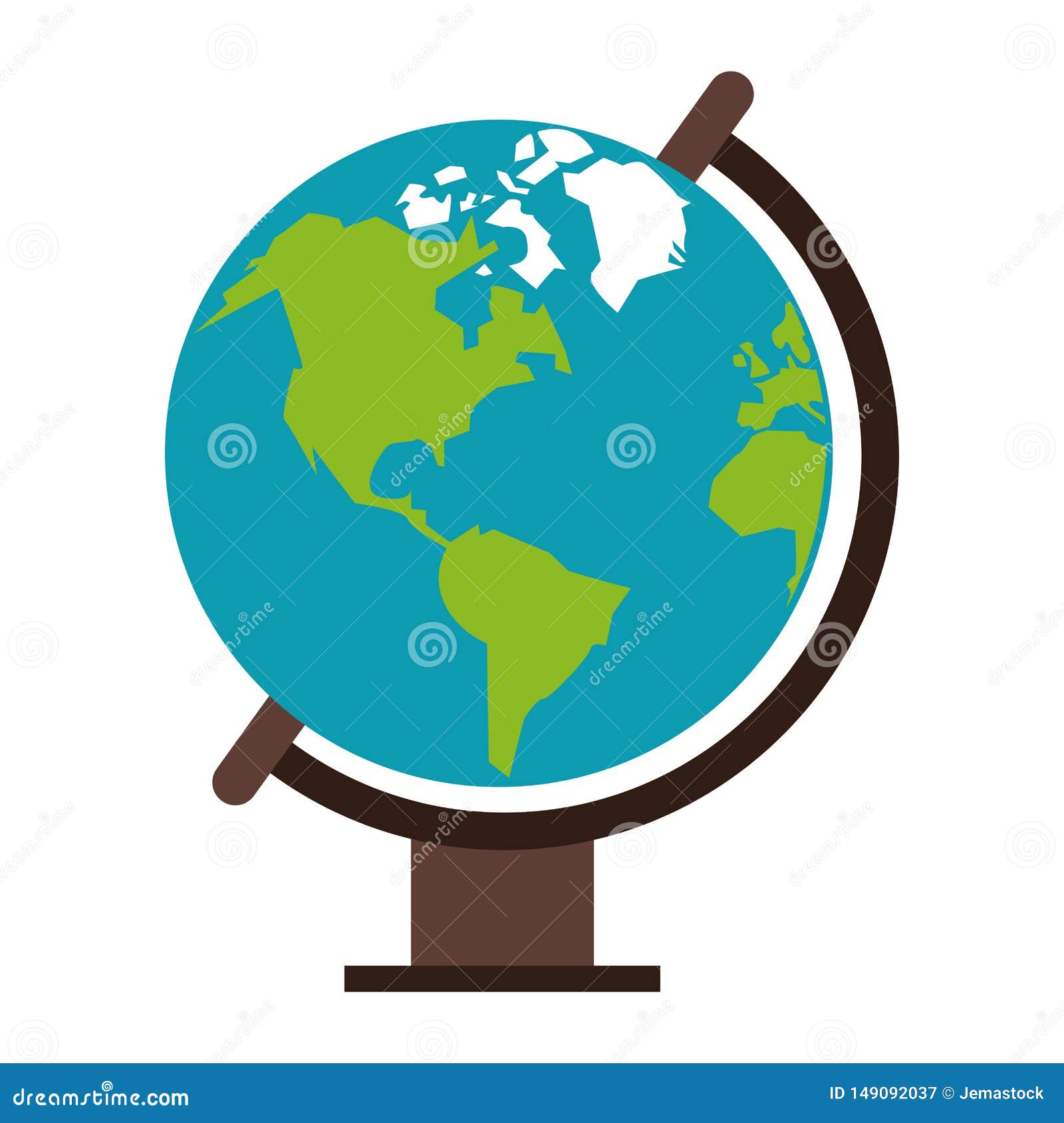 World Globe Cartoon Isolated Stock Vector - Illustration of planet ...