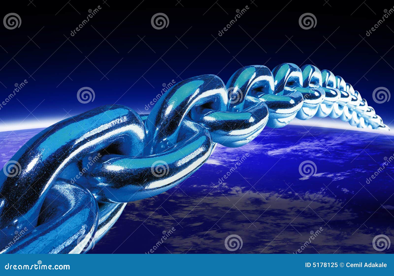 World globe and chain 2 stock image. Image of chain, horizon - 5178125